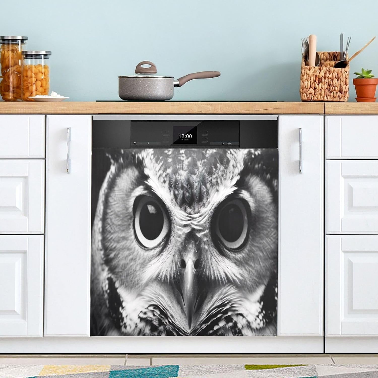 Coolnut Magnetic Dishwasher Stickers Owl Kitchen Dishwasher Cover ...