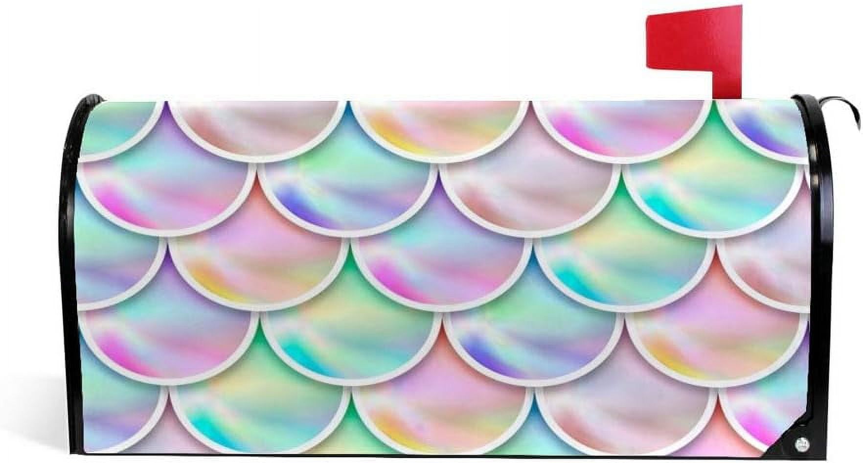 Coolnut Mailbox Cover Changable Pastel Mermaid Scales Post Mail Box ...
