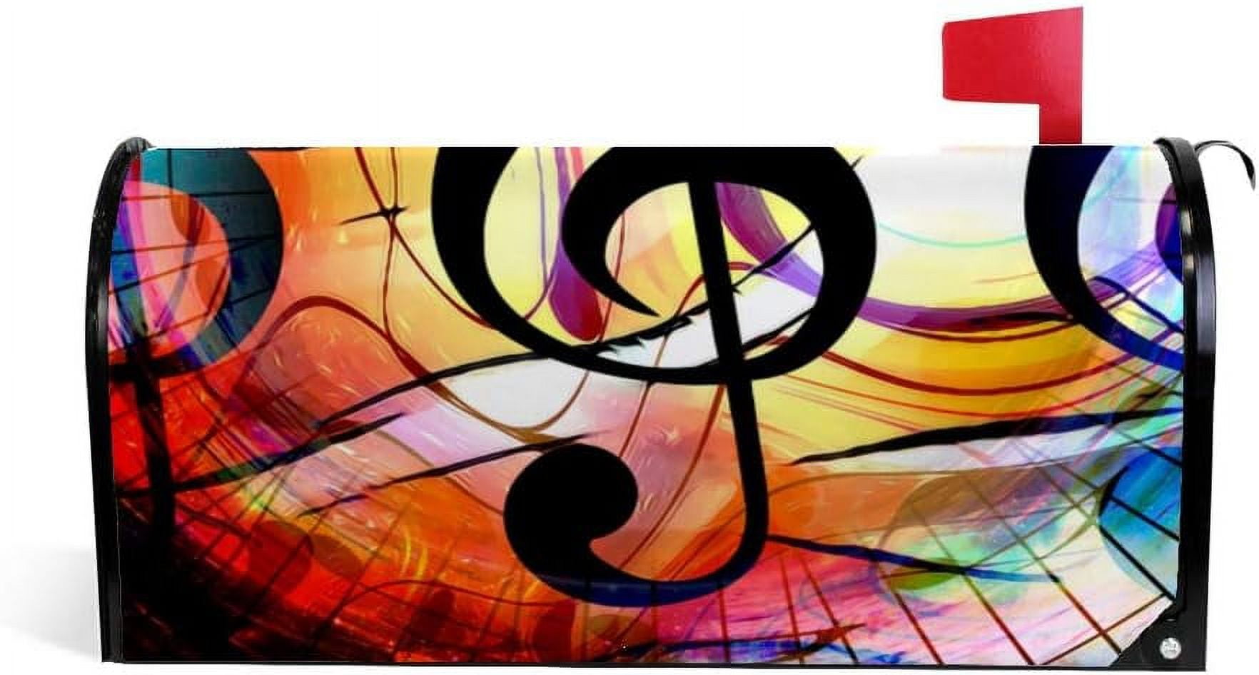 Coolnut Mailbox Cover Colorful Music Note Post Mail Box Cover Magnetic ...