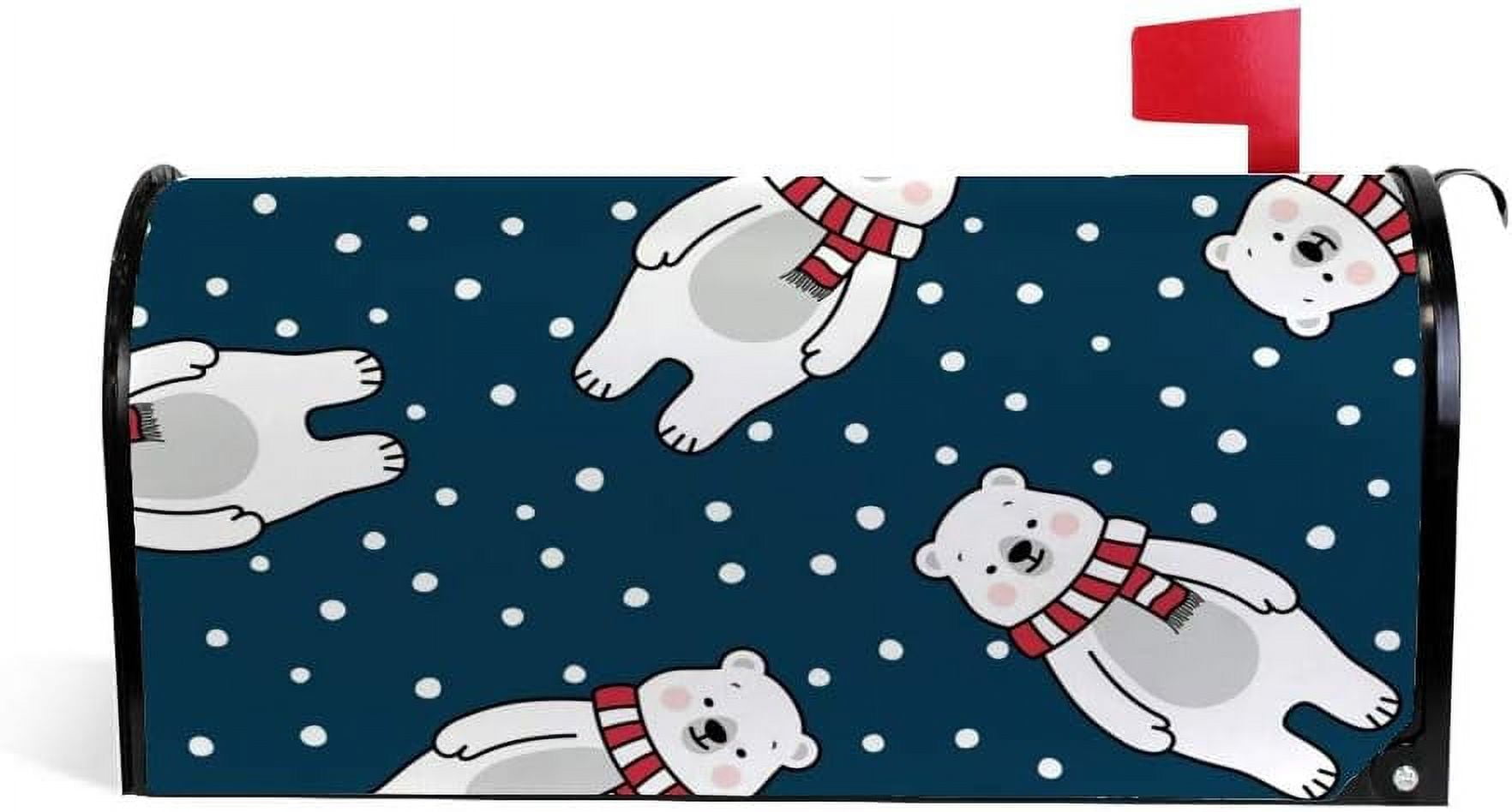 Coolnut Mailbox Cover Cute Polar Bear Post Mail Box Cover Magnetic Mail ...