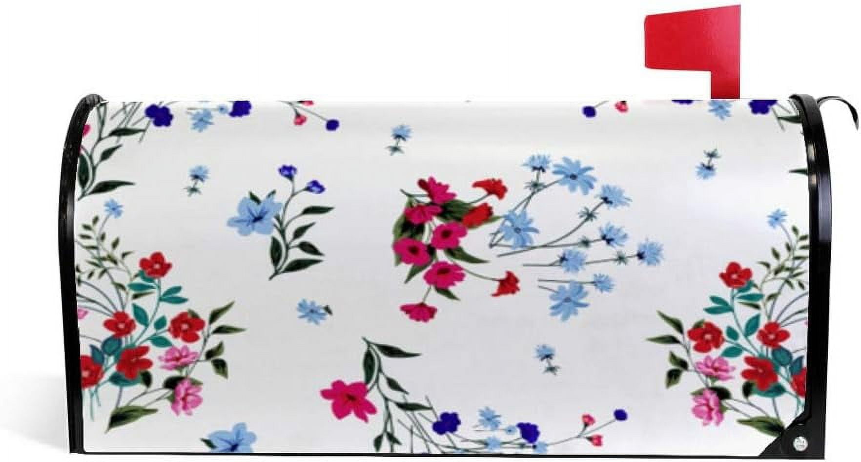 Coolnut Mailbox Cover Floral Pattern Small Flowers Post Mail Box Cover ...