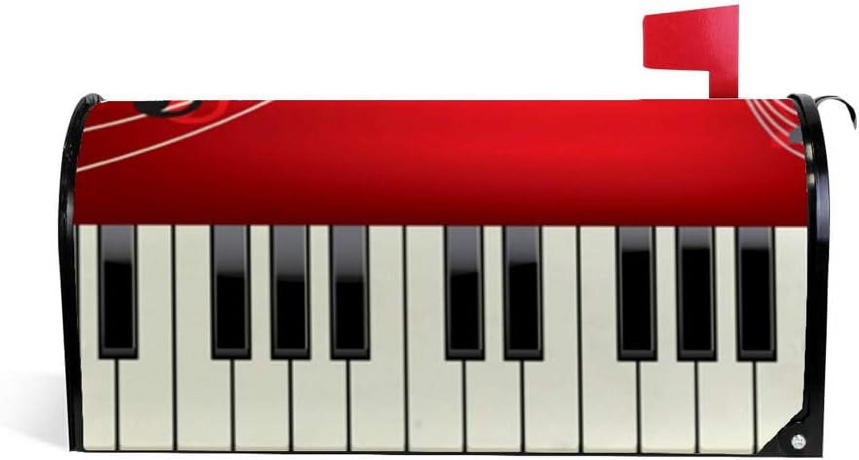 Coolnut Mailbox Cover Piano Keys and Music Notes Post Mail Box Cover ...