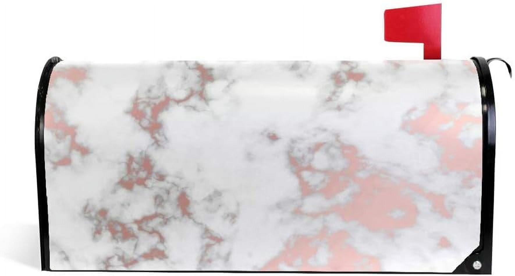 Coolnut Mailbox Cover Rose Gold Marble Post Mail Box Cover Magnetic ...