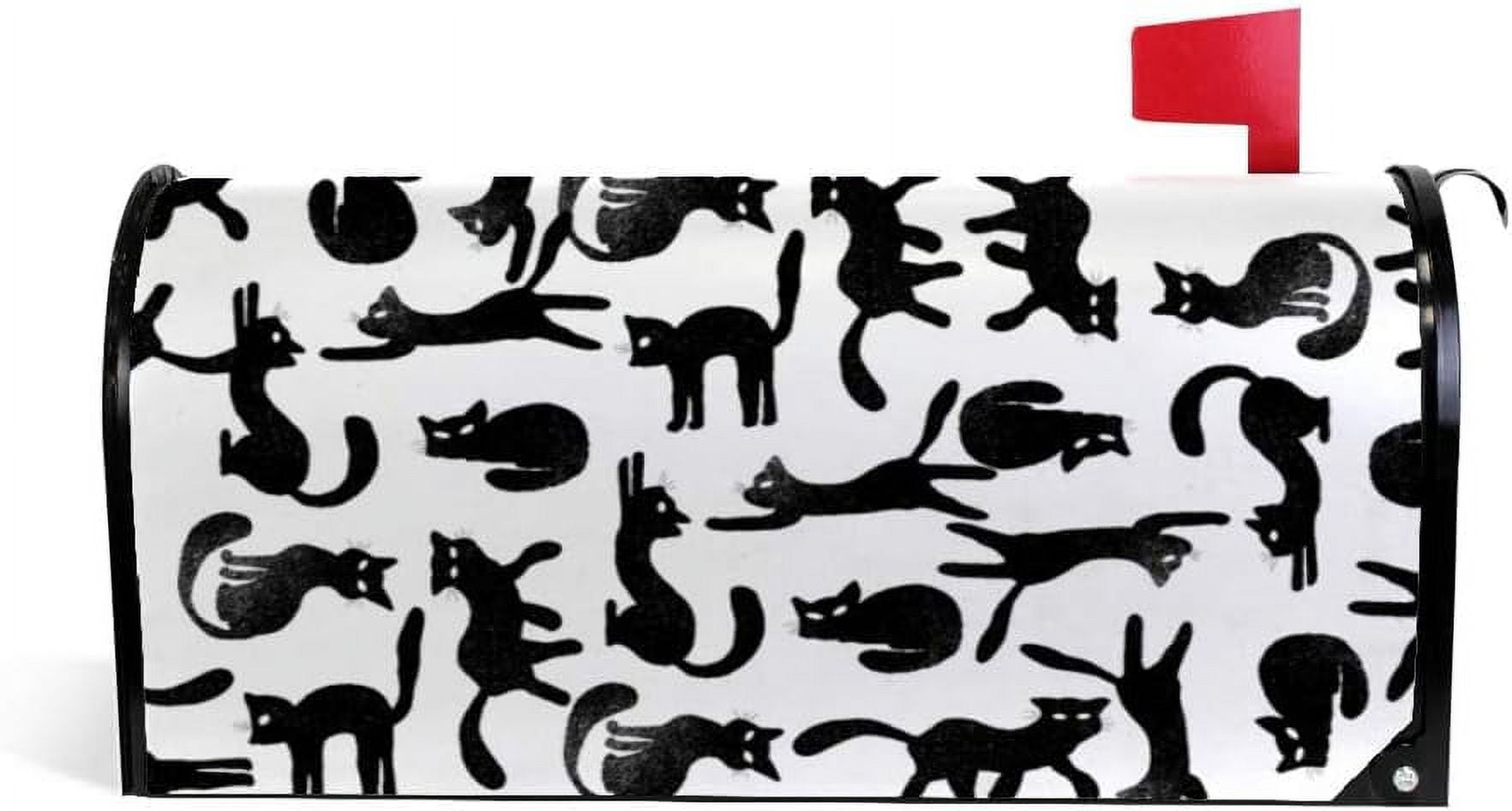 Coolnut Mailbox Covers Magnetic Oversize Cute Black Cats Seasonal Mail ...