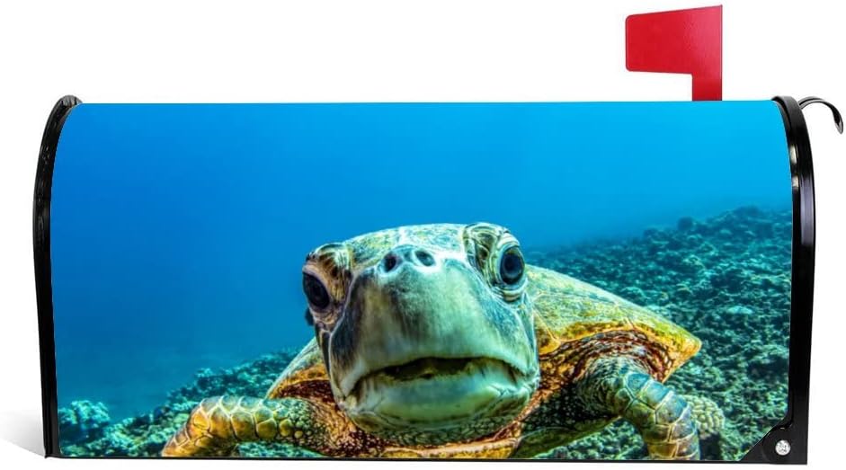 Coolnut Mailbox Covers, Magnetic Standard Size Underwater Sea Turtle ...