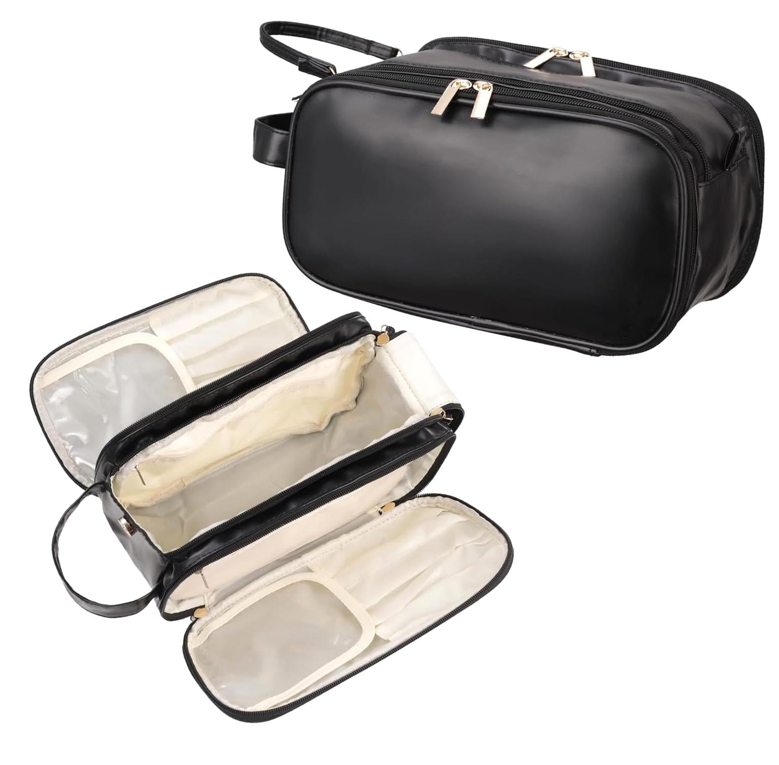Coolnut Makeup organizer, Multi-layered toiletry pouch, handle-equipped ...