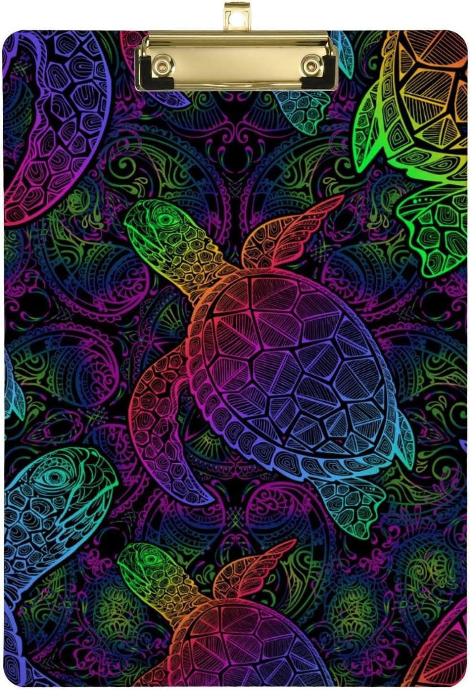 Coolnut Mandala Sea Turtle Clipboard, Acrylic Standard A4 Letter Size ...