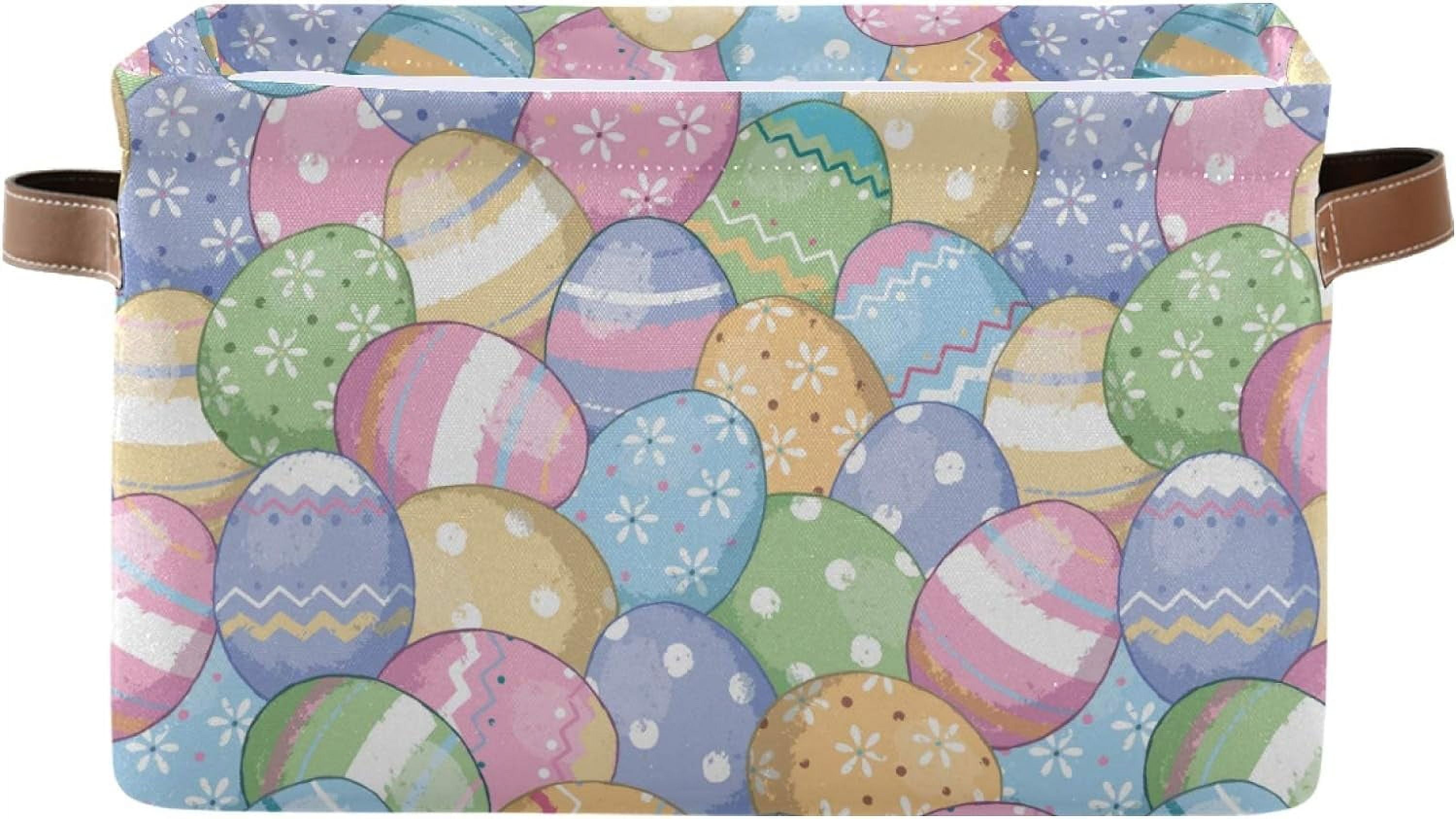 Coolnut Many Funny Easter Eggs Large Storage Basket, Foldable Storage ...