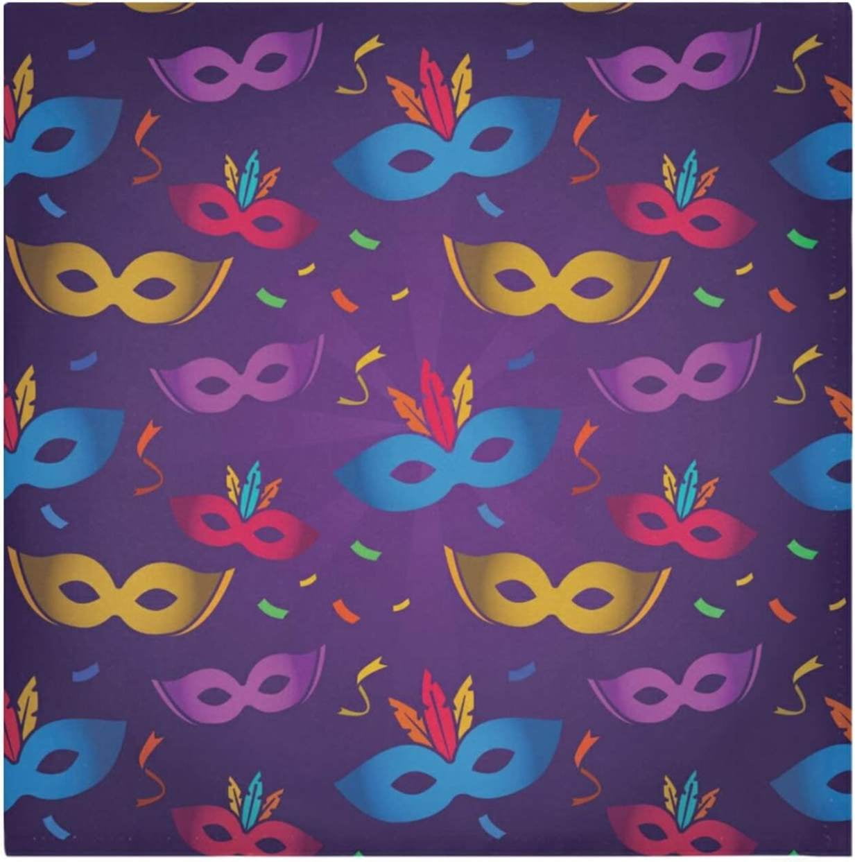 Coolnut Mardi Gras Colorful Carnival Cloth Napkins 1PCS,Masquerade ...