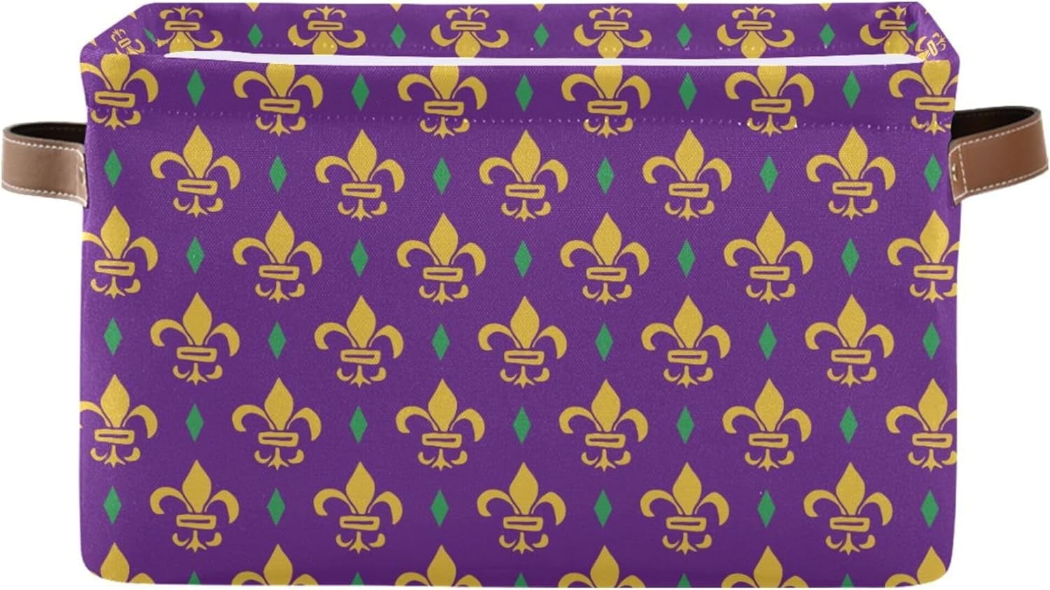Coolnut Mardi Gras Purple Storage Basket Foldable Storage Bin 2 Pack ...