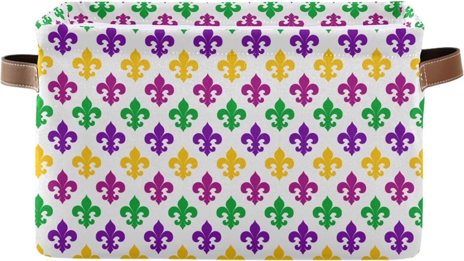 Coolnut Mardi Gras Texture Storage Basket Foldable Storage Bin 2 Pack ...