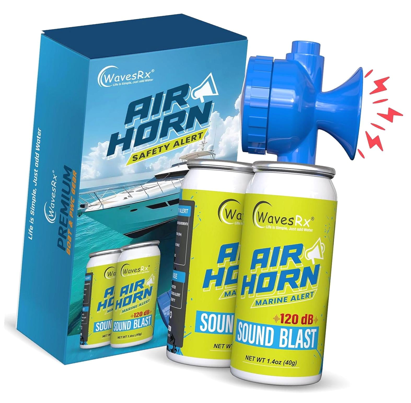 Coolnut Marine Air 2 PACK – Coast Guard Approved Boat for Safety & Fog ...