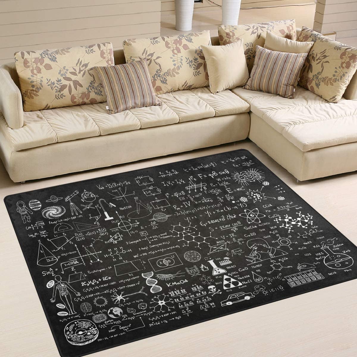 Coolnut Math Physical Chemistry Formula Science Area Rug Rugs for ...