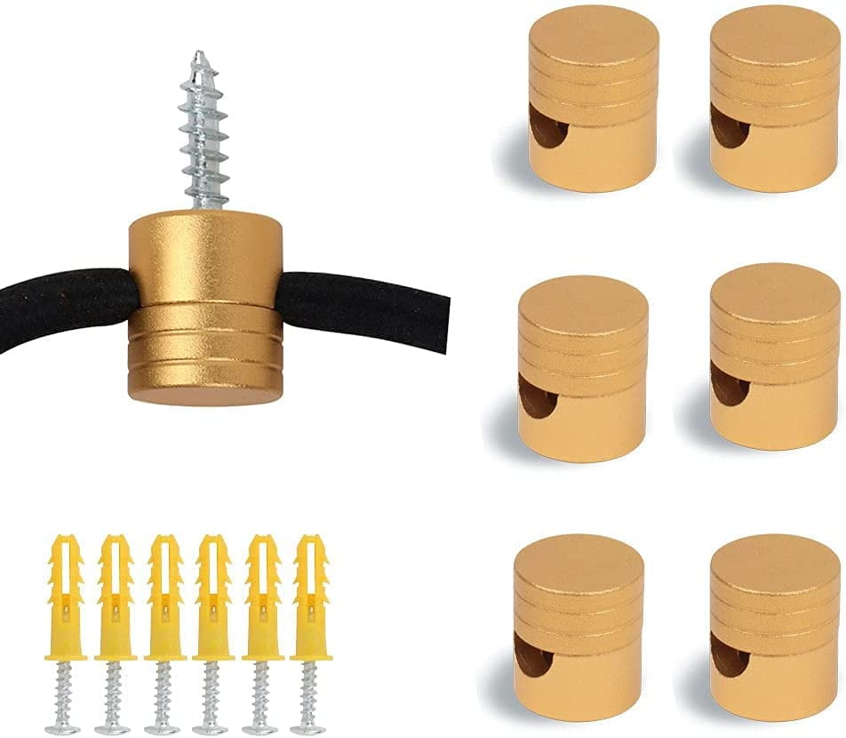 Coolnut Matte Gold Swag Hook for Chandelier Ceiling Lights Cable,6 Pack ...