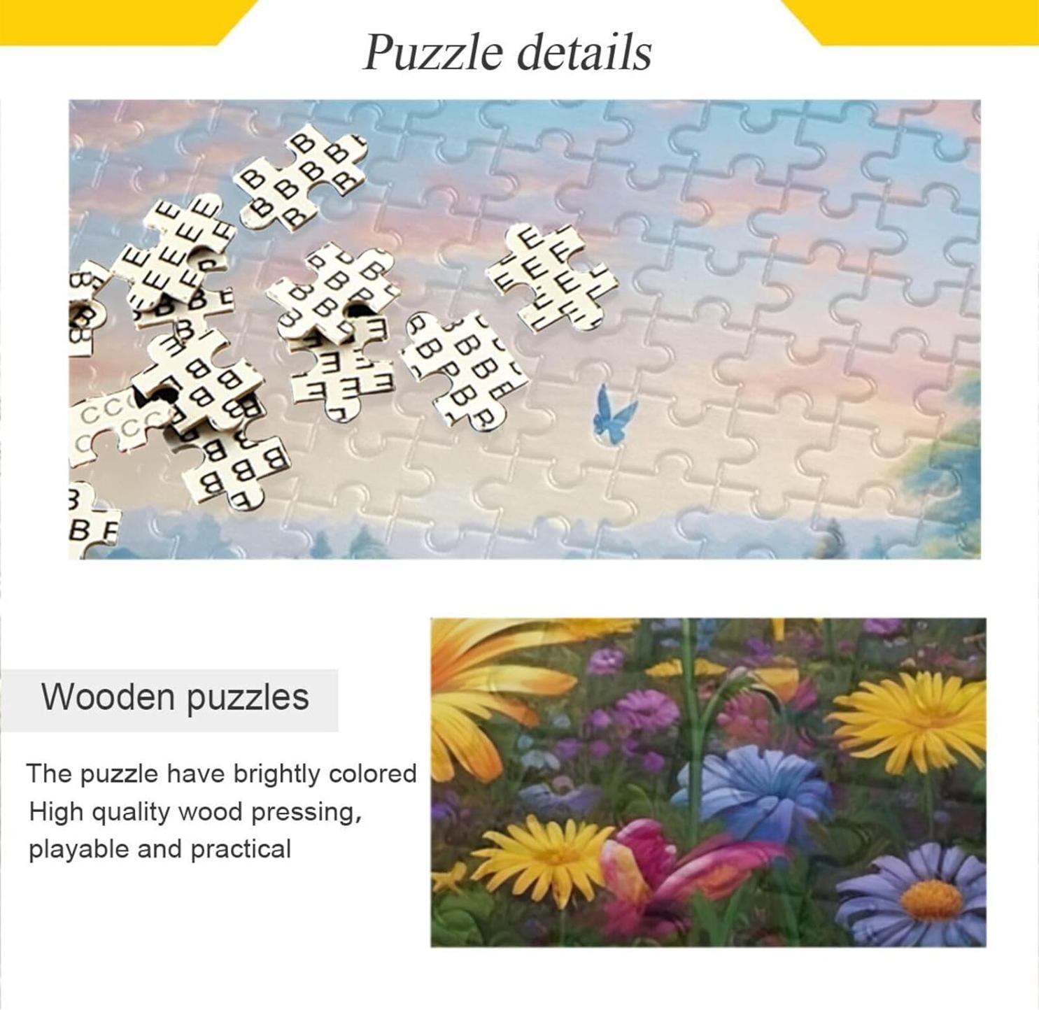 Coolnut Meadow Flowers Puzzles for Adults and Kids 1000 Pieces, Wooden ...