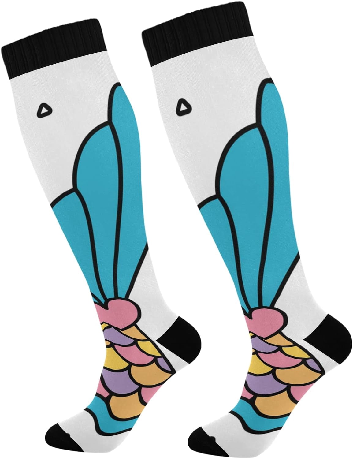 Coolnut Mermaid Compression Socks, 1 Pack Women Men Long Stocking (20 ...