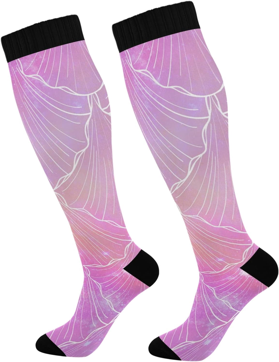 Coolnut Mermaid Compression Socks, 1 Pack Women Men Long Stocking (20 ...