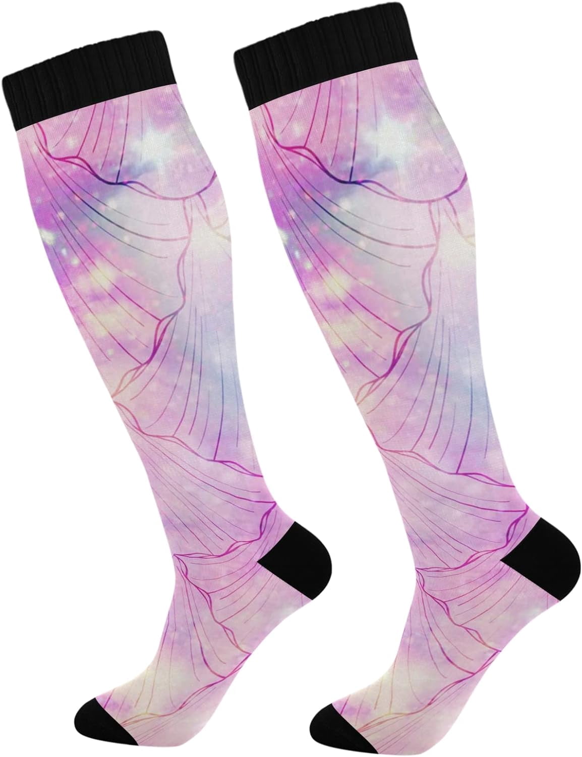 Coolnut Mermaid Compression Socks, 1 Pack Women Men Long Stocking (20 ...