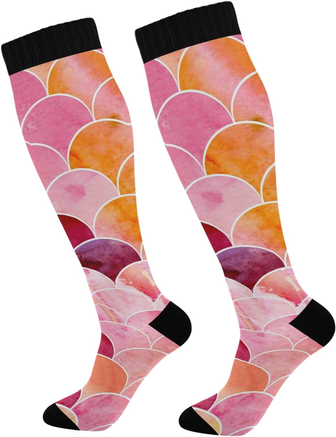 Coolnut Mermaid Compression Socks, 1 Pack Women Men Long Stocking (20 ...