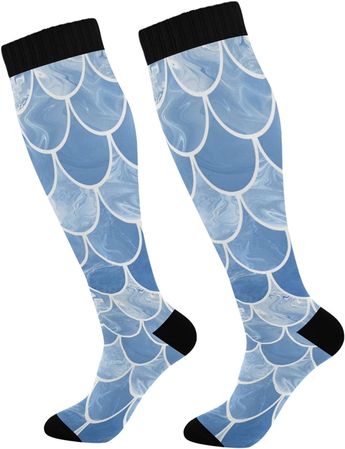 Coolnut Mermaid Compression Socks, 1 Pack Women Men Long Stocking (20 ...