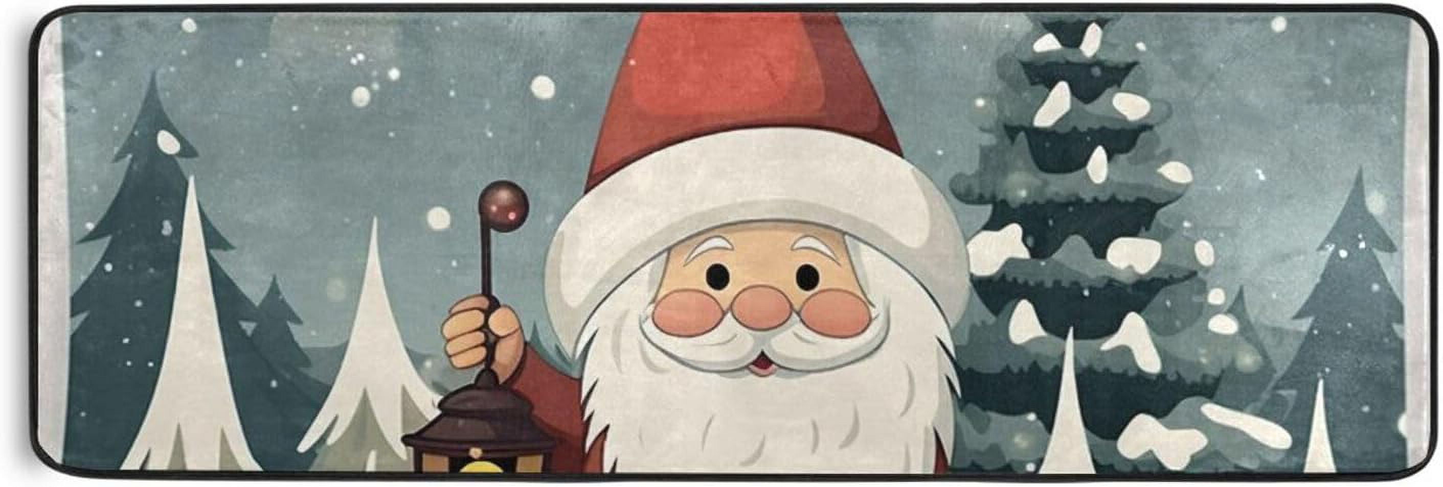 Coolnut Merry Christmas Gnome Area Rug - 2' x 6' Washable Runner Rugs ...