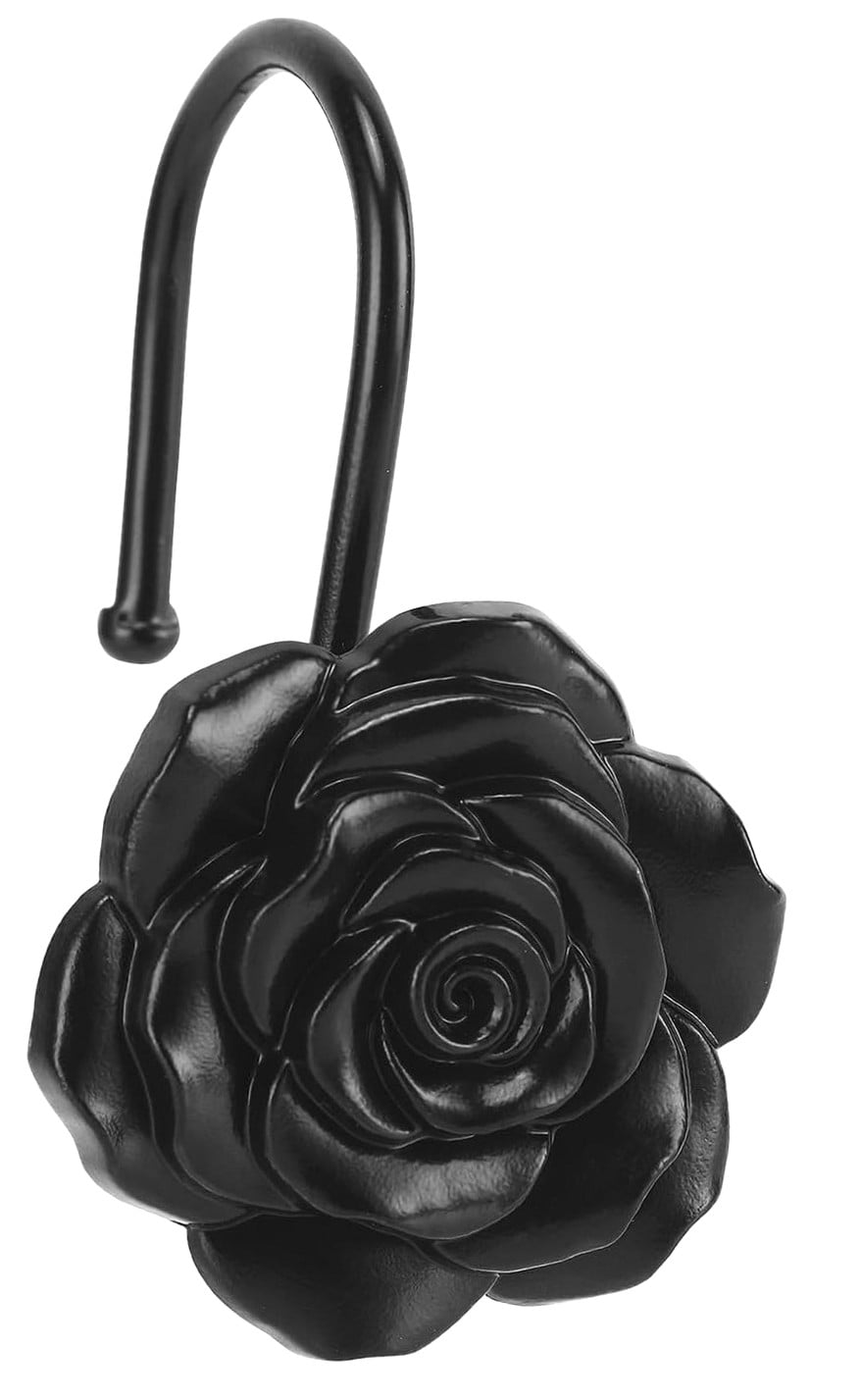 Coolnut Metal Rose Shower Curtain , for Shower Curtain Rods, Set of 12 ...