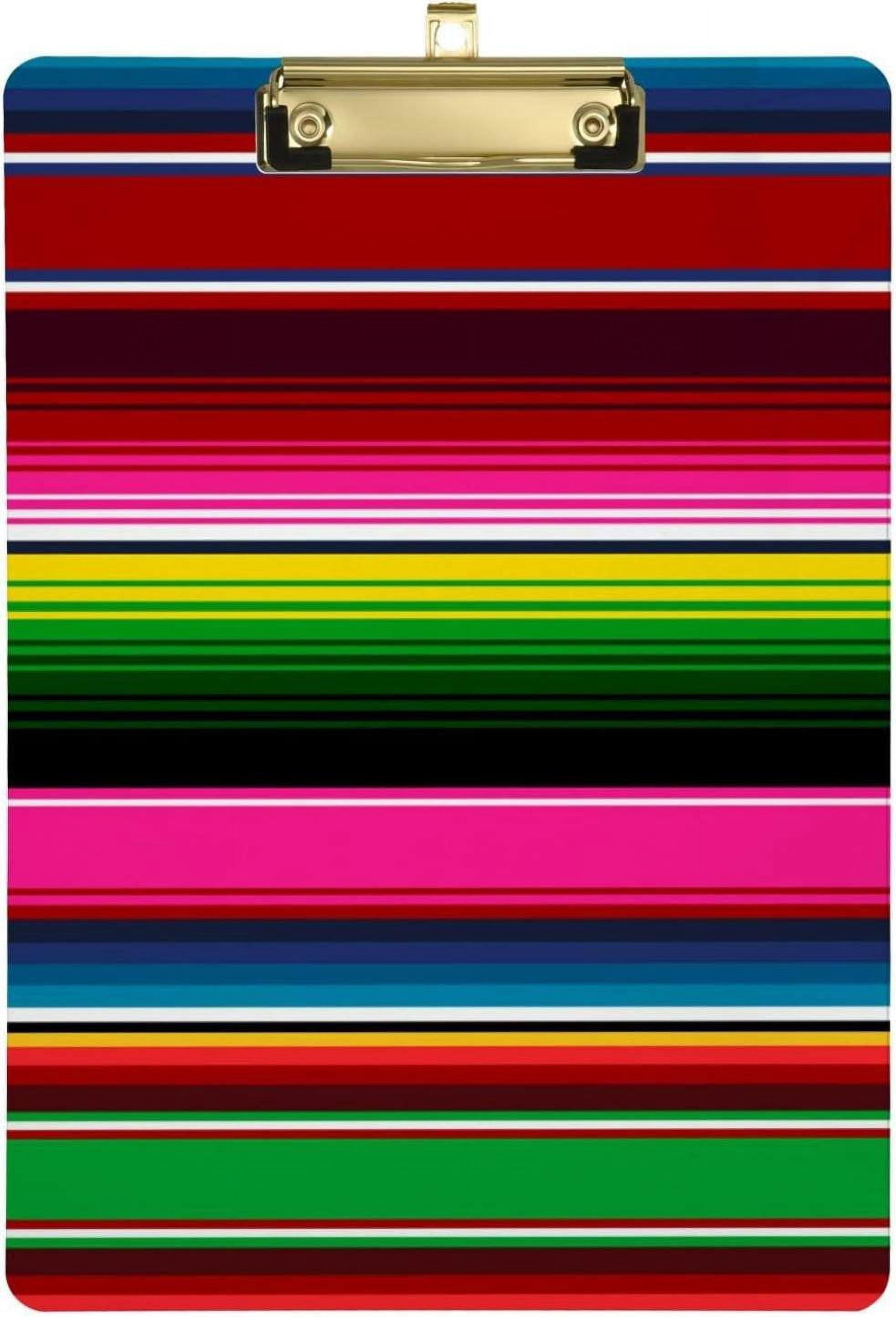 Coolnut Mexican Serape Blanket Stripes Clipboard, Acrylic Standard A4 ...