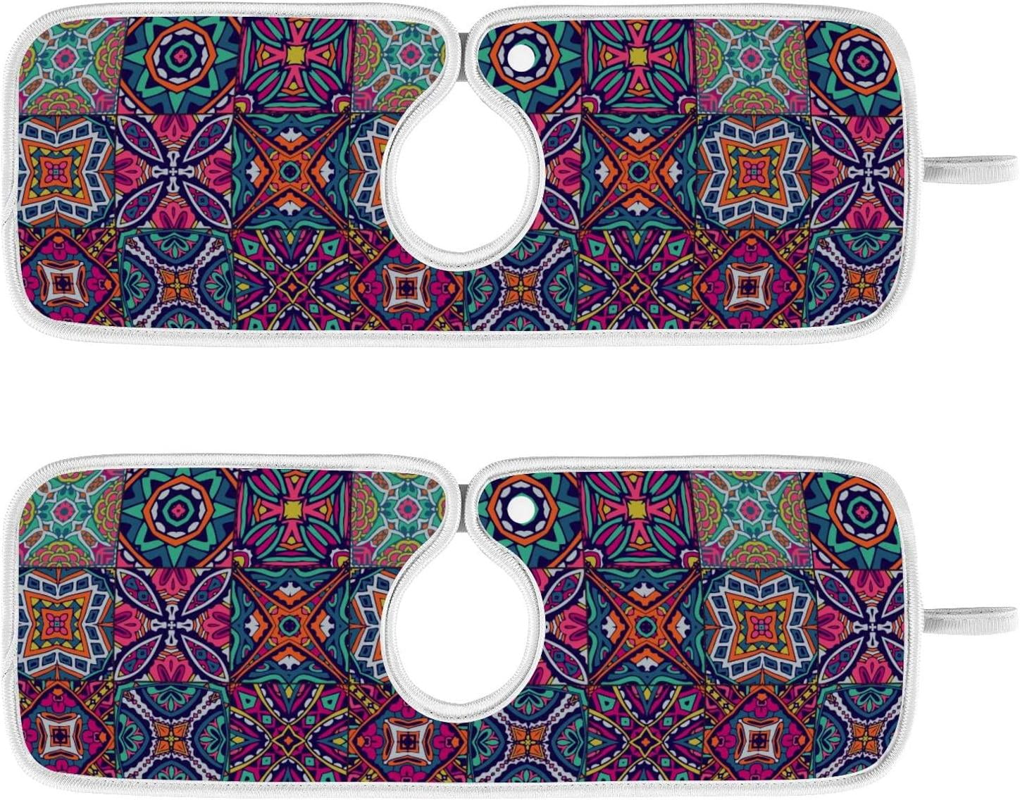 Coolnut Mexico Ethnic Theme Sink Splash Guard for Faucet 2 Packs Faucet ...