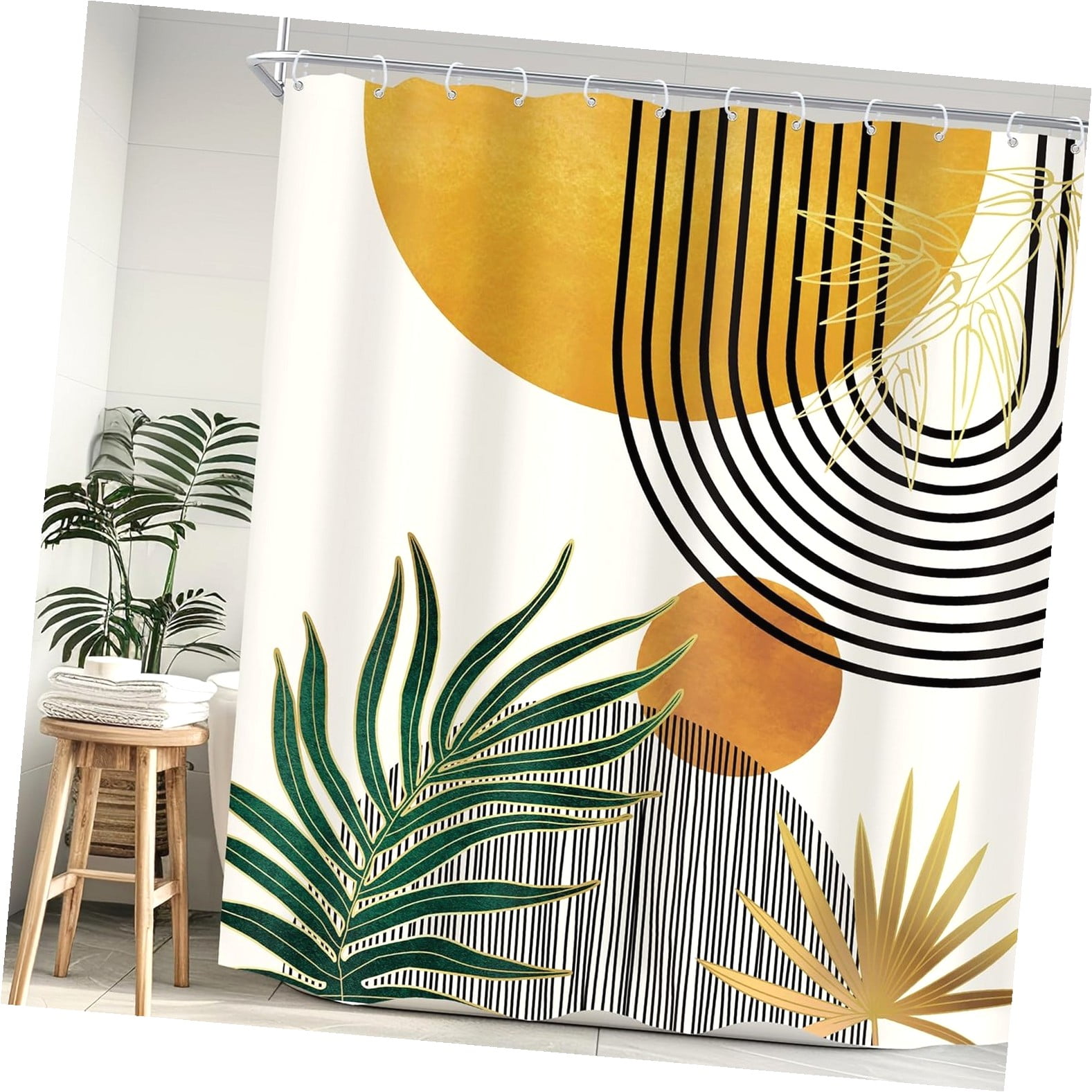 Coolnut Mid Shower Curtain for Bathroom Decor Sun Minimalist Aesthetic ...