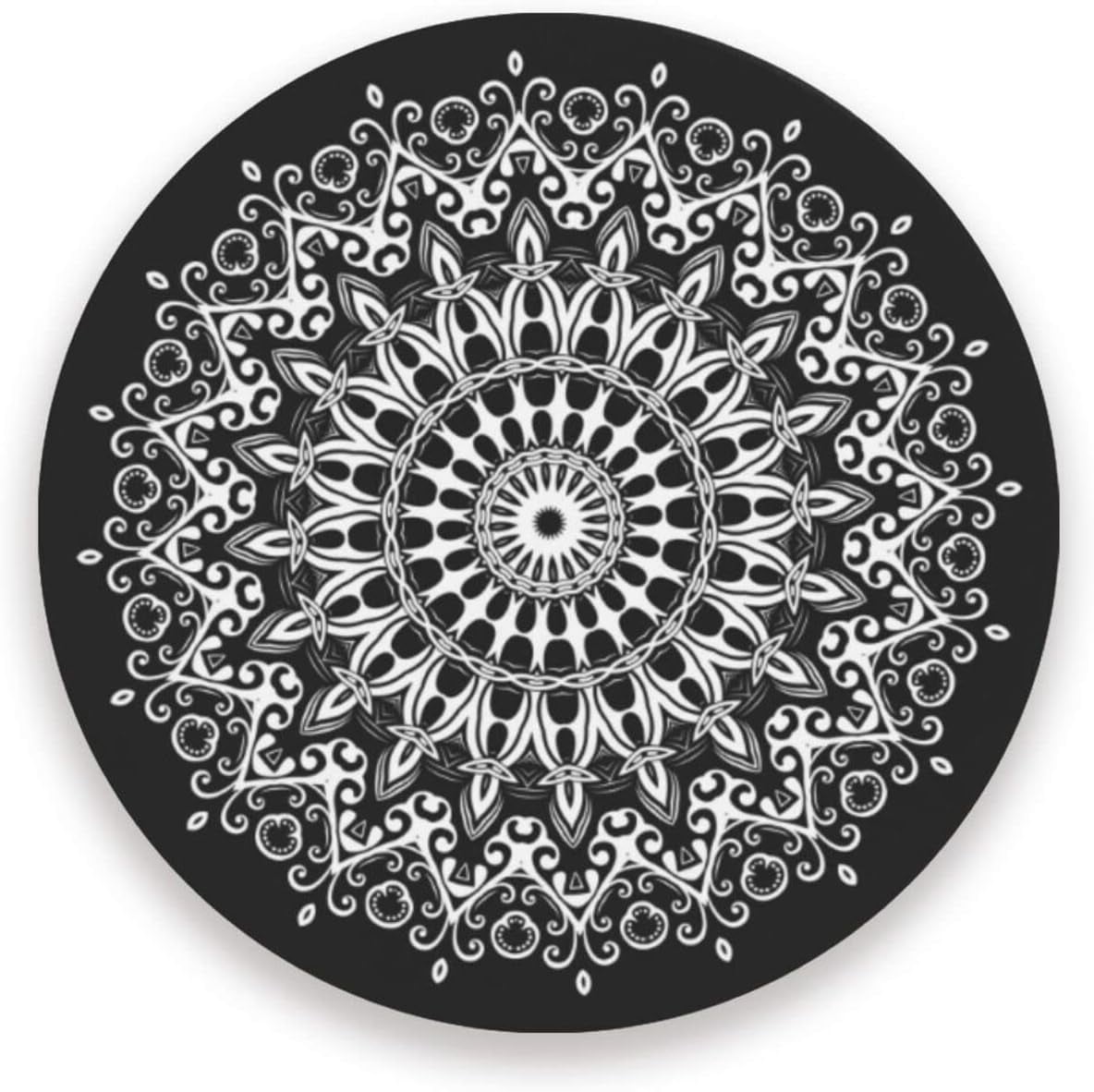 Coolnut Minimalist Mandala Coasters for Drinks Set of 2, Absorbent ...