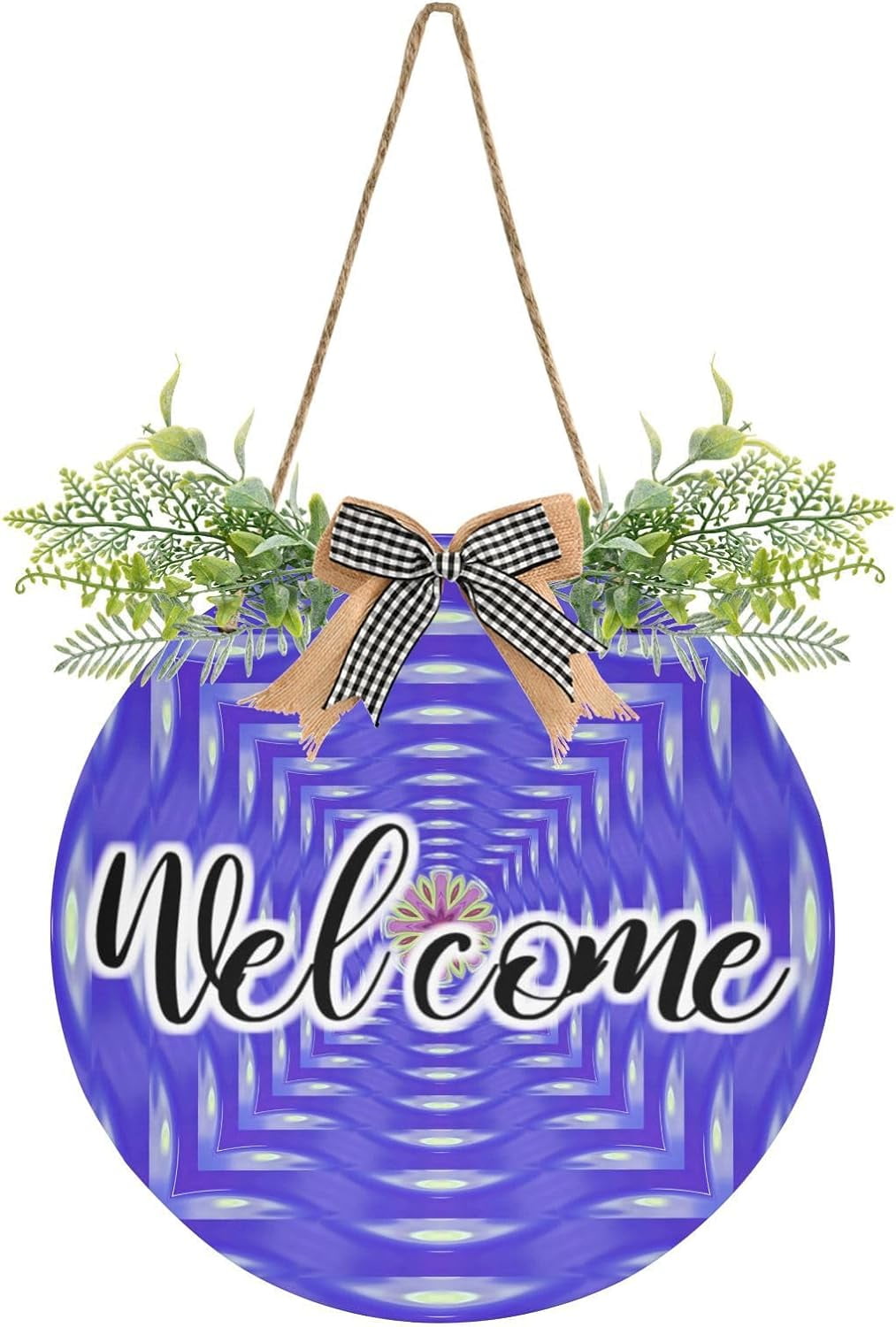 Coolnut Mixed Kaleidoscope Front Door Round, Hanging Welcome Sign ...