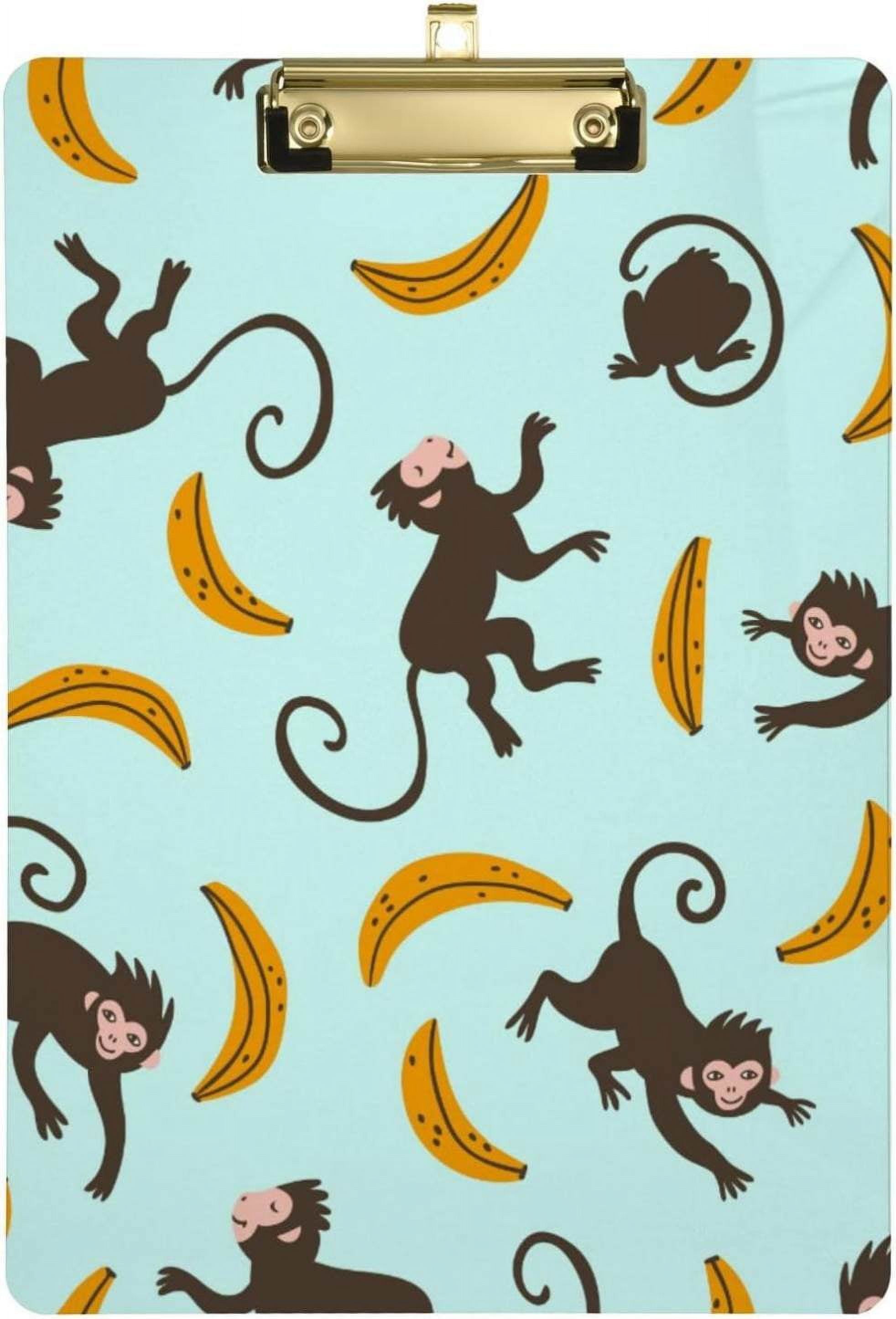 Coolnut Monkey Banana Clipboard, Acrylic Standard A4 Letter Size Clip ...