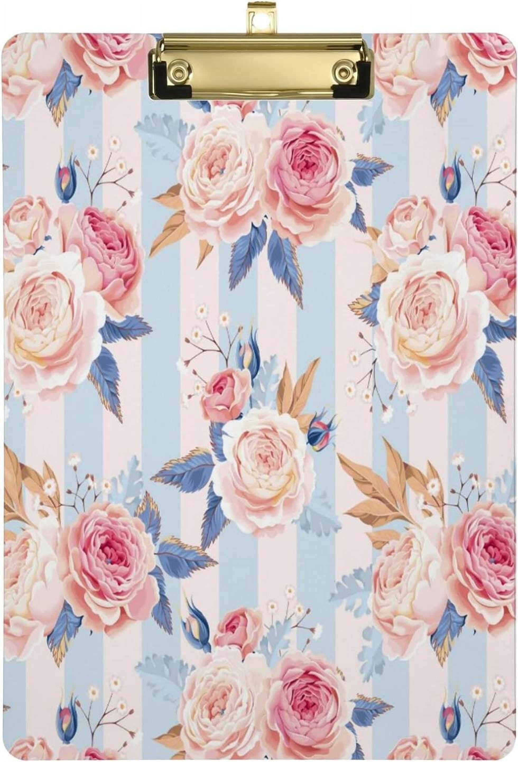 Coolnut Multicolor Peony Flower 12.5"x9" Clipboard, Acrylic Fashion ...