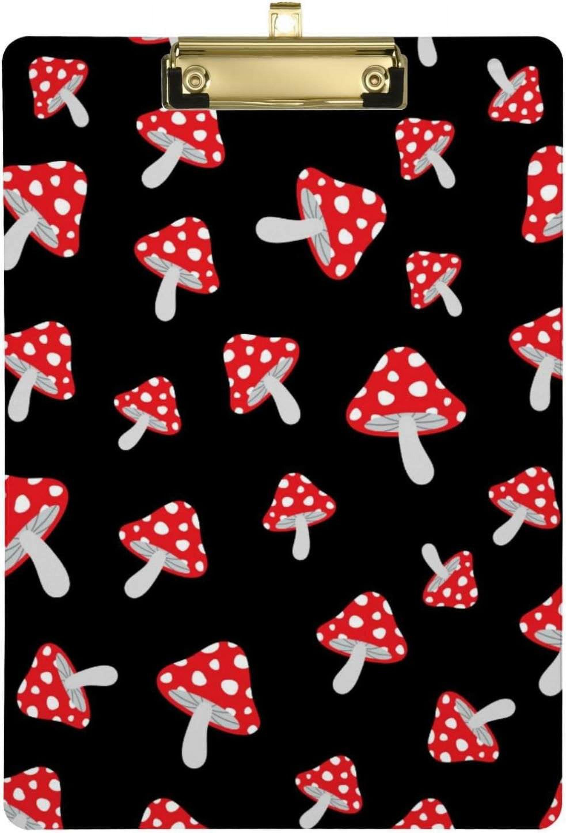 Coolnut Mushroom Clipboard, Acrylic Standard A4 Letter Size Clip Board ...