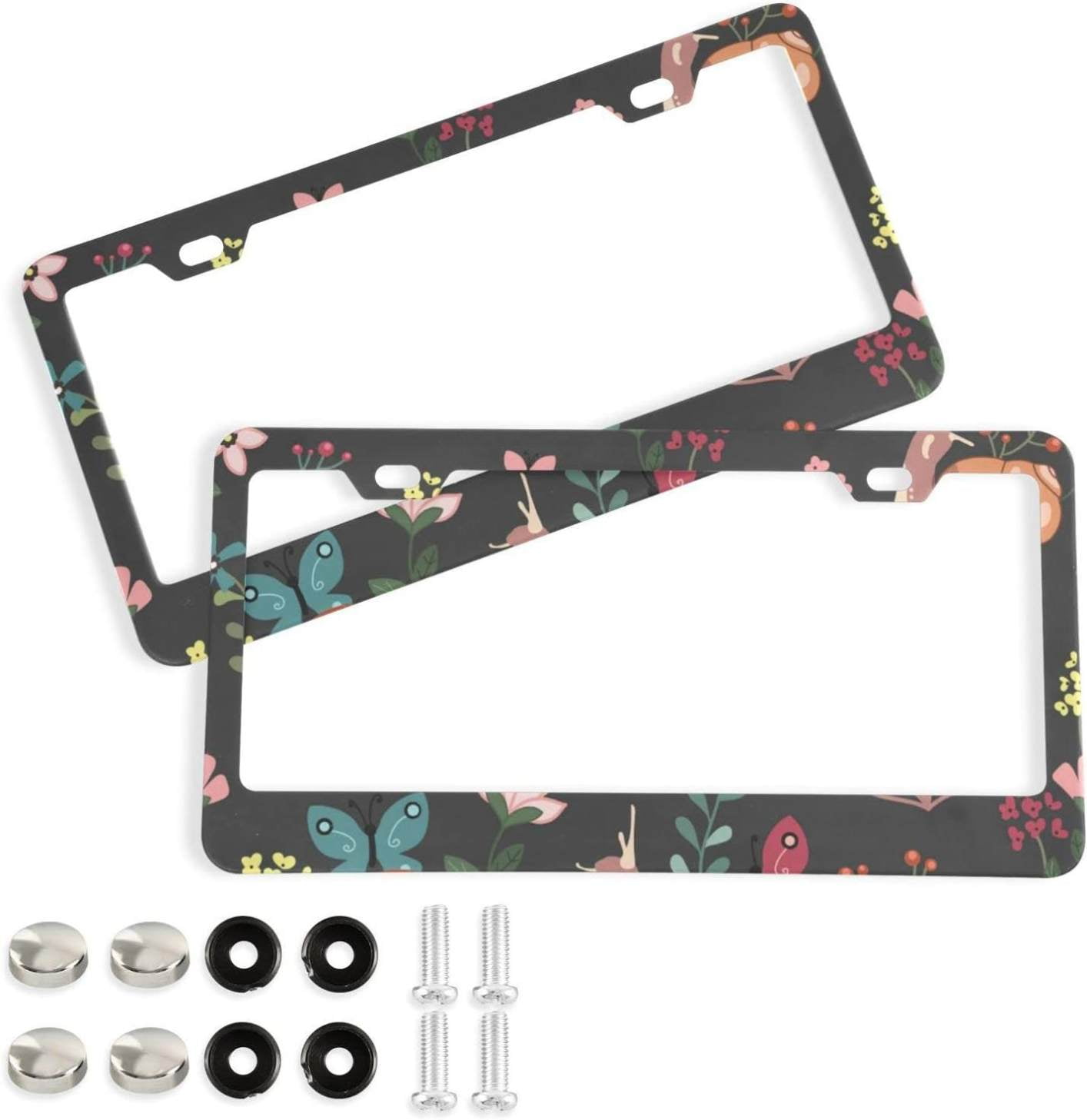 Coolnut Mushroom License Plate Frames 2pcs, Aluminum Universal Car ...
