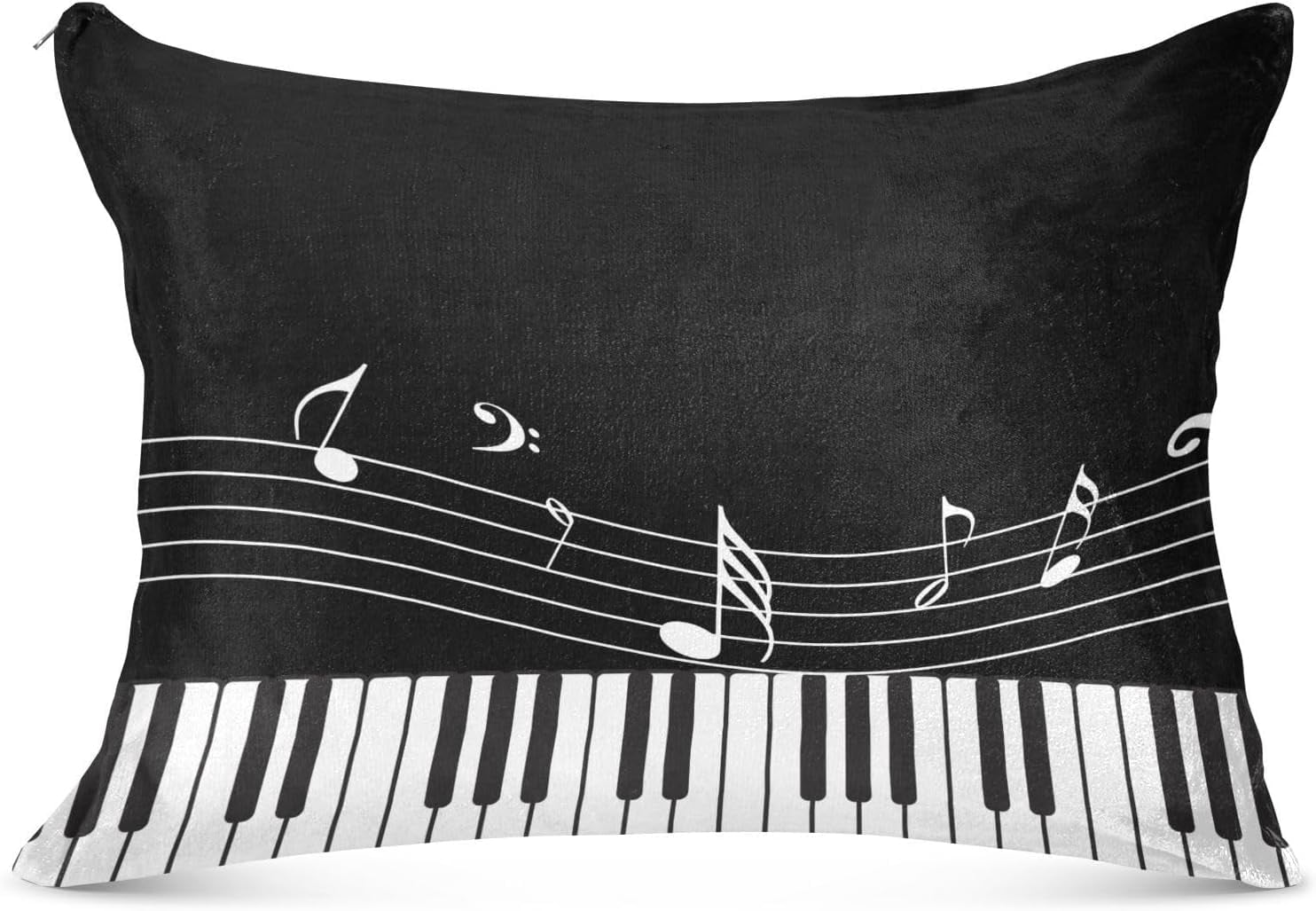 Coolnut Musical Instrument Zipped Velvet Pillowcases 20x40 in, Soft and ...