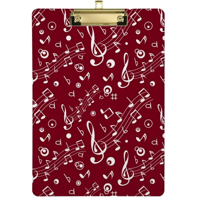 Coolnut Musical Note Clipboard, Acrylic Standard A4 Letter Size Clip ...
