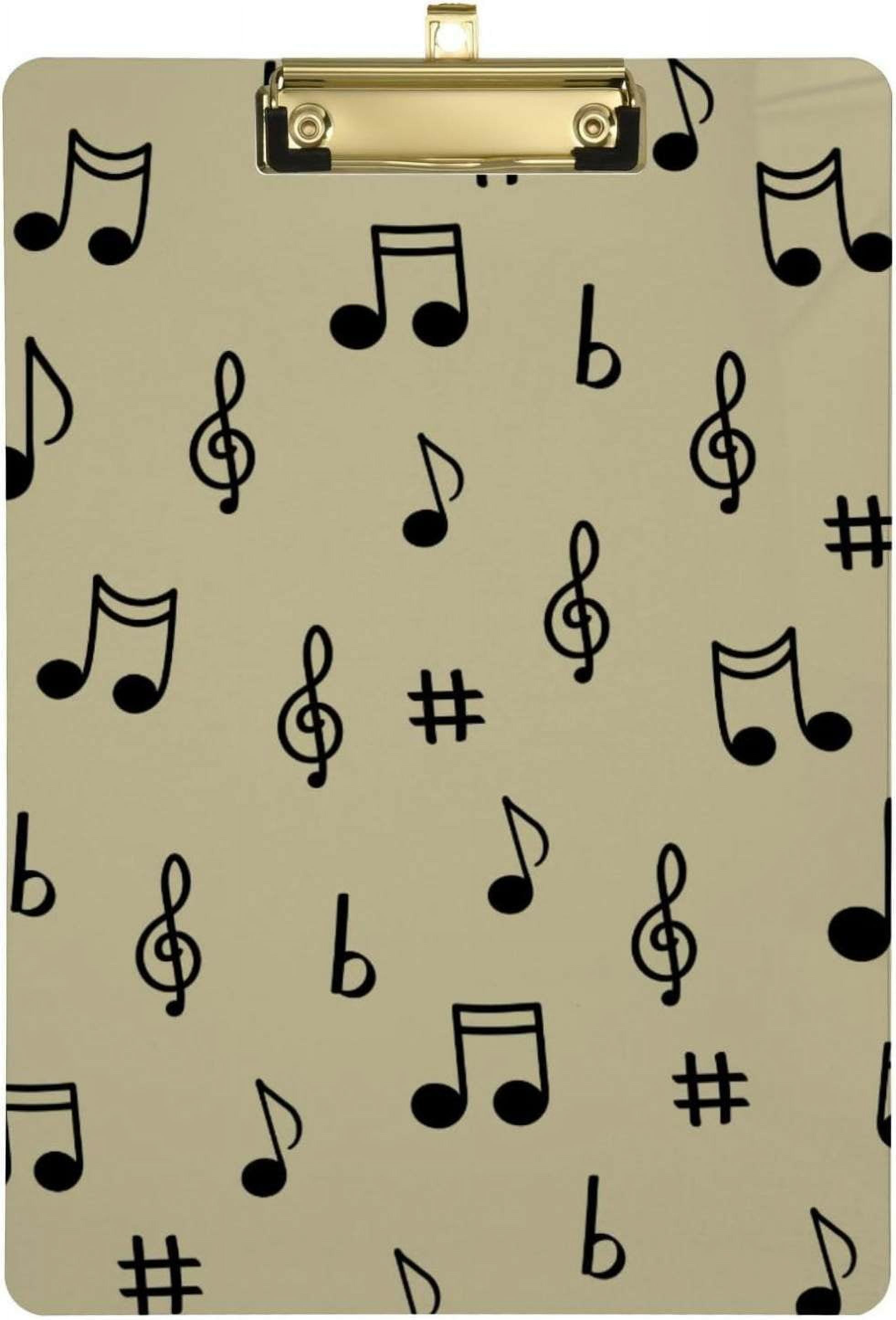 Coolnut Musical Note Clipboard, Acrylic Standard A4 Letter Size Clip ...