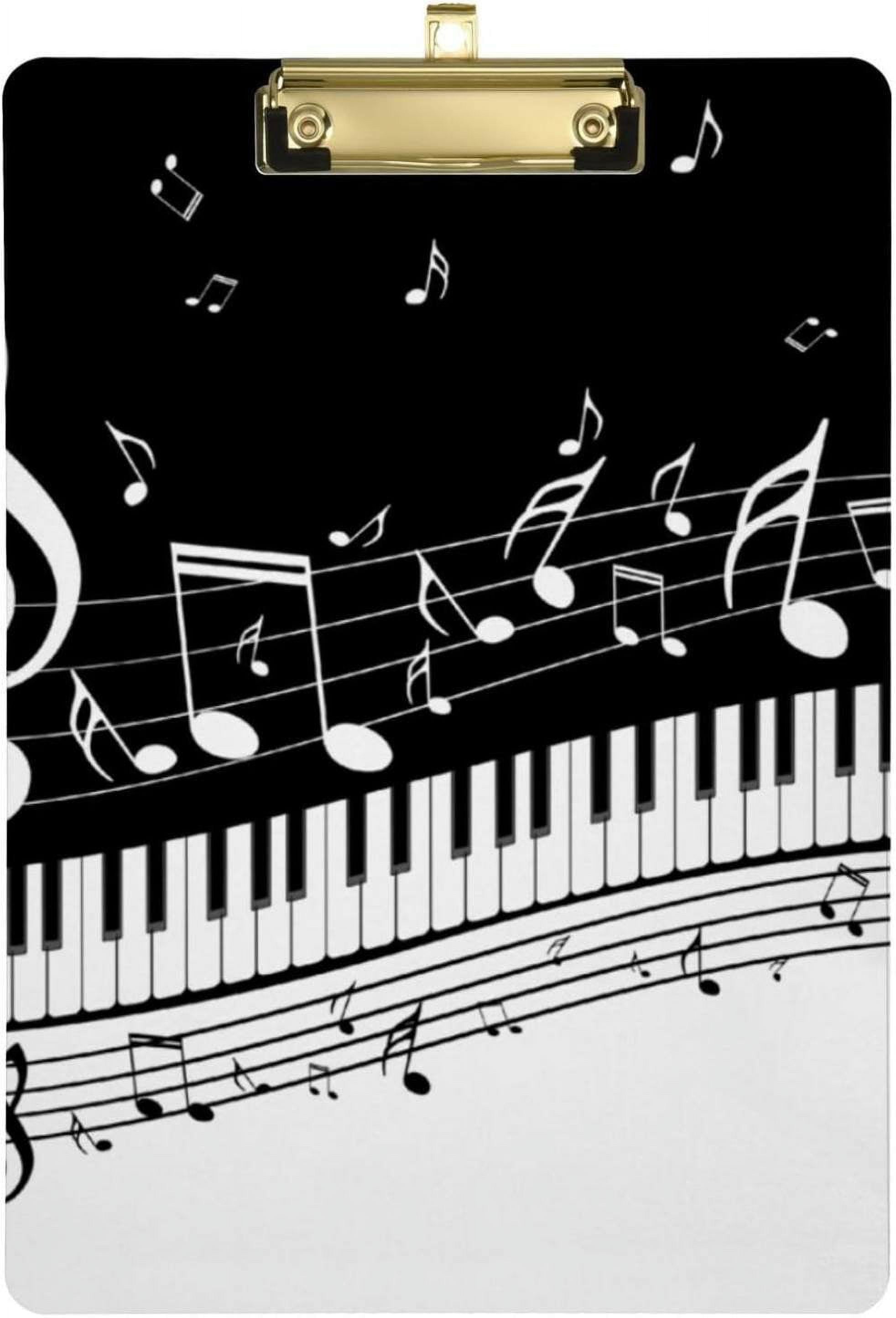 Coolnut Musical Note Clipboard, Acrylic Standard A4 Letter Size Clip ...
