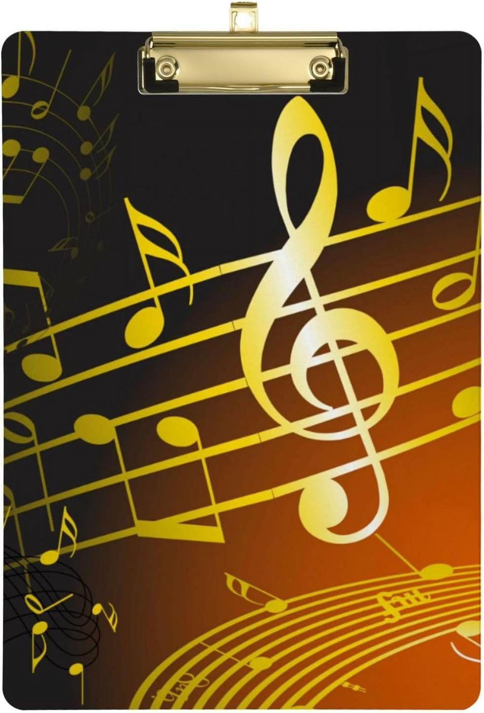 Coolnut Musical Note Clipboard, Acrylic Standard A4 Letter Size Clip ...