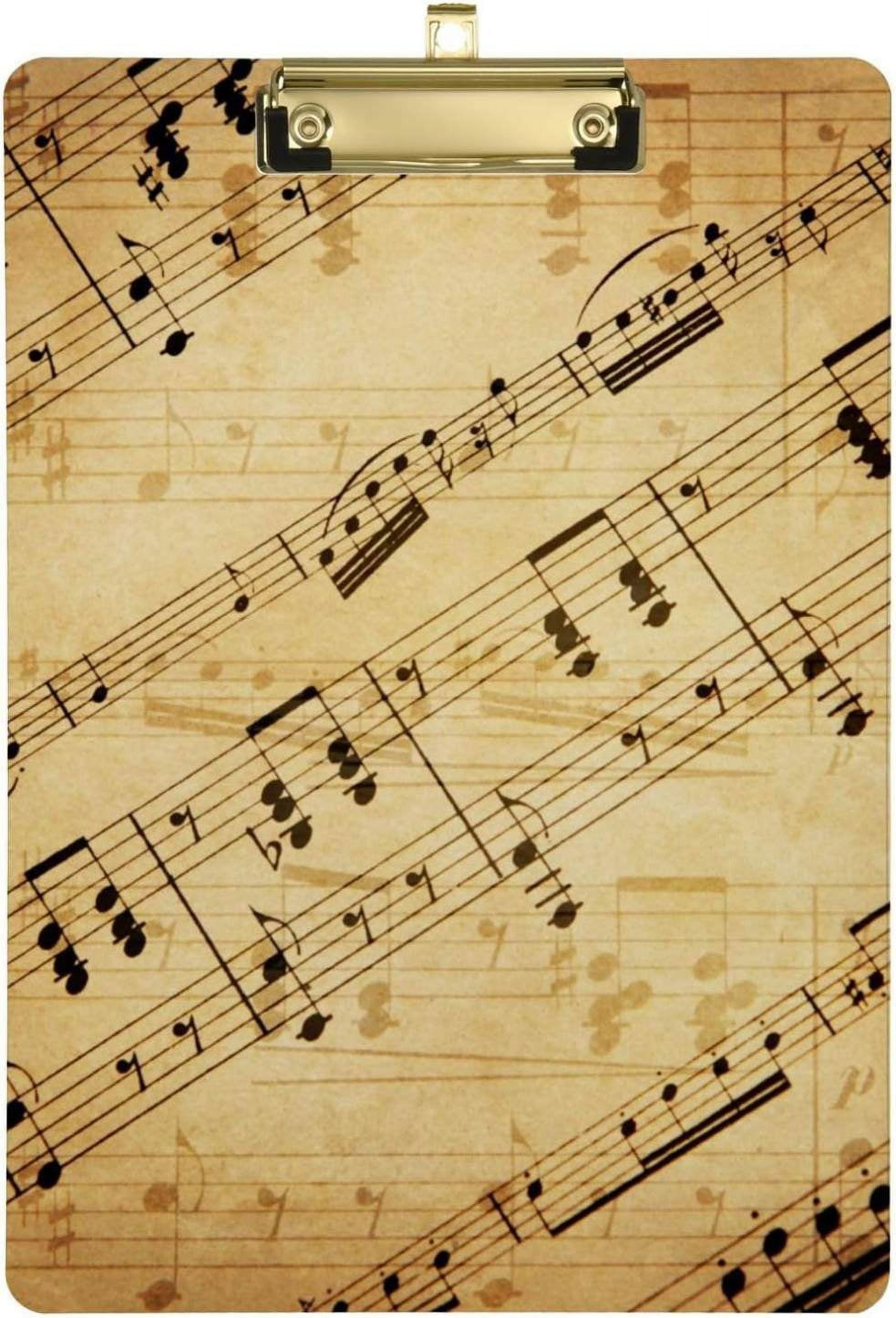 Coolnut Musical Note Clipboard, Acrylic Standard A4 Letter Size Clip ...