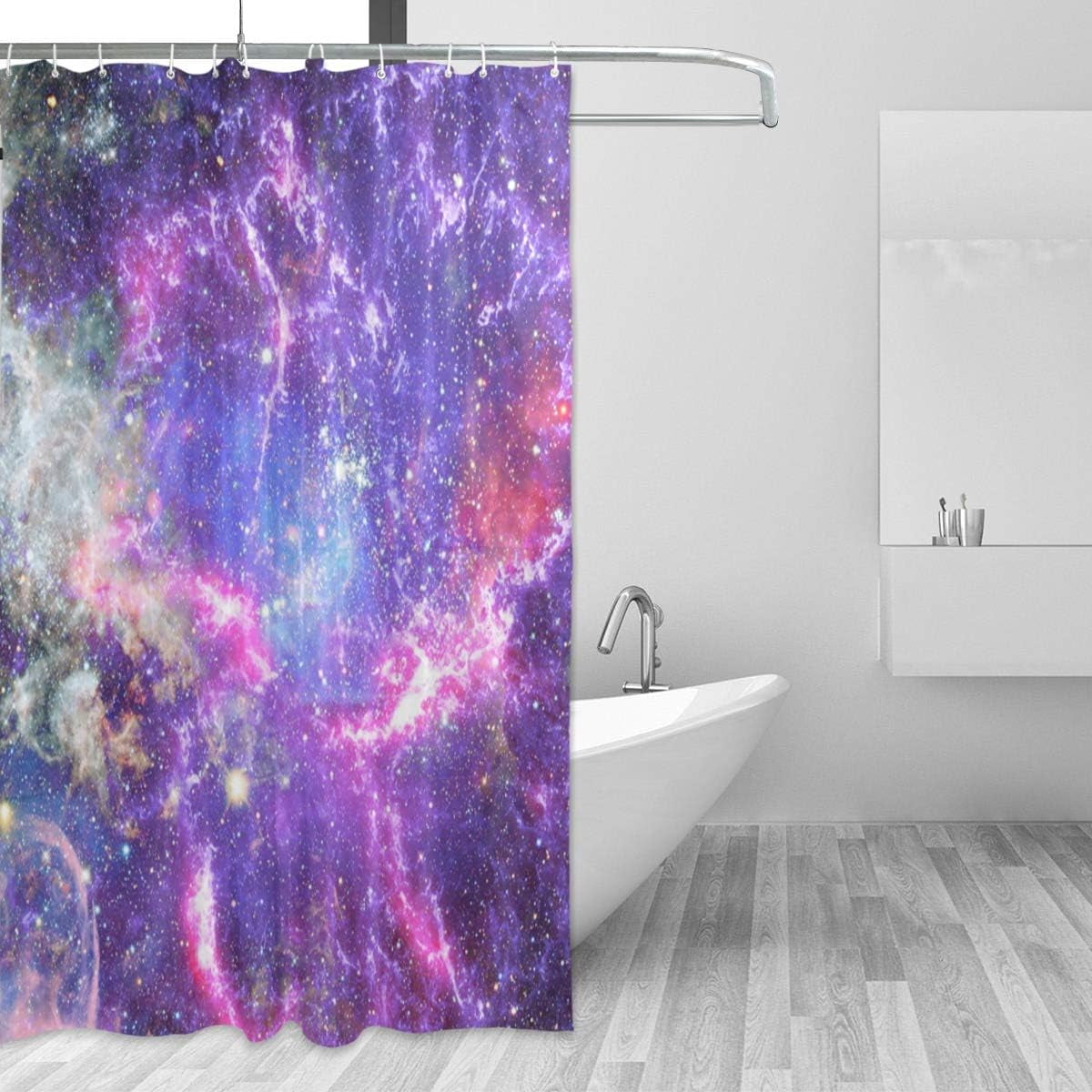 Coolnut Nebula and Galaxies in Space Bath Shower Curtain Liners 72x72in ...