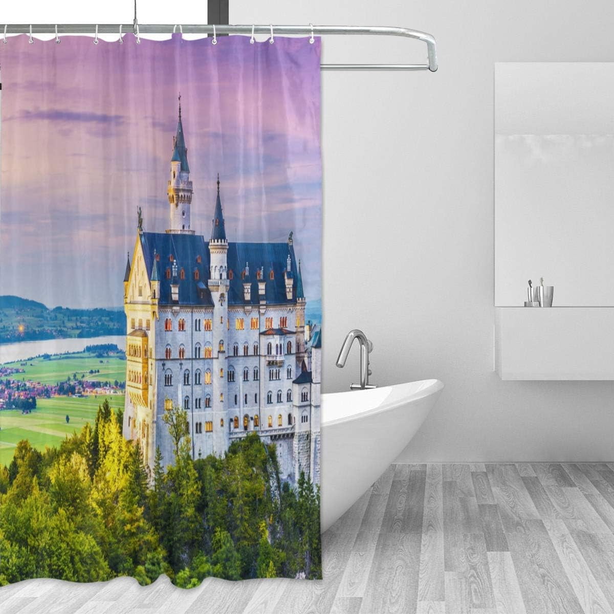 Coolnut Neuschwanstein Castle Germany Bath Shower Curtain Liners 72"x72 ...