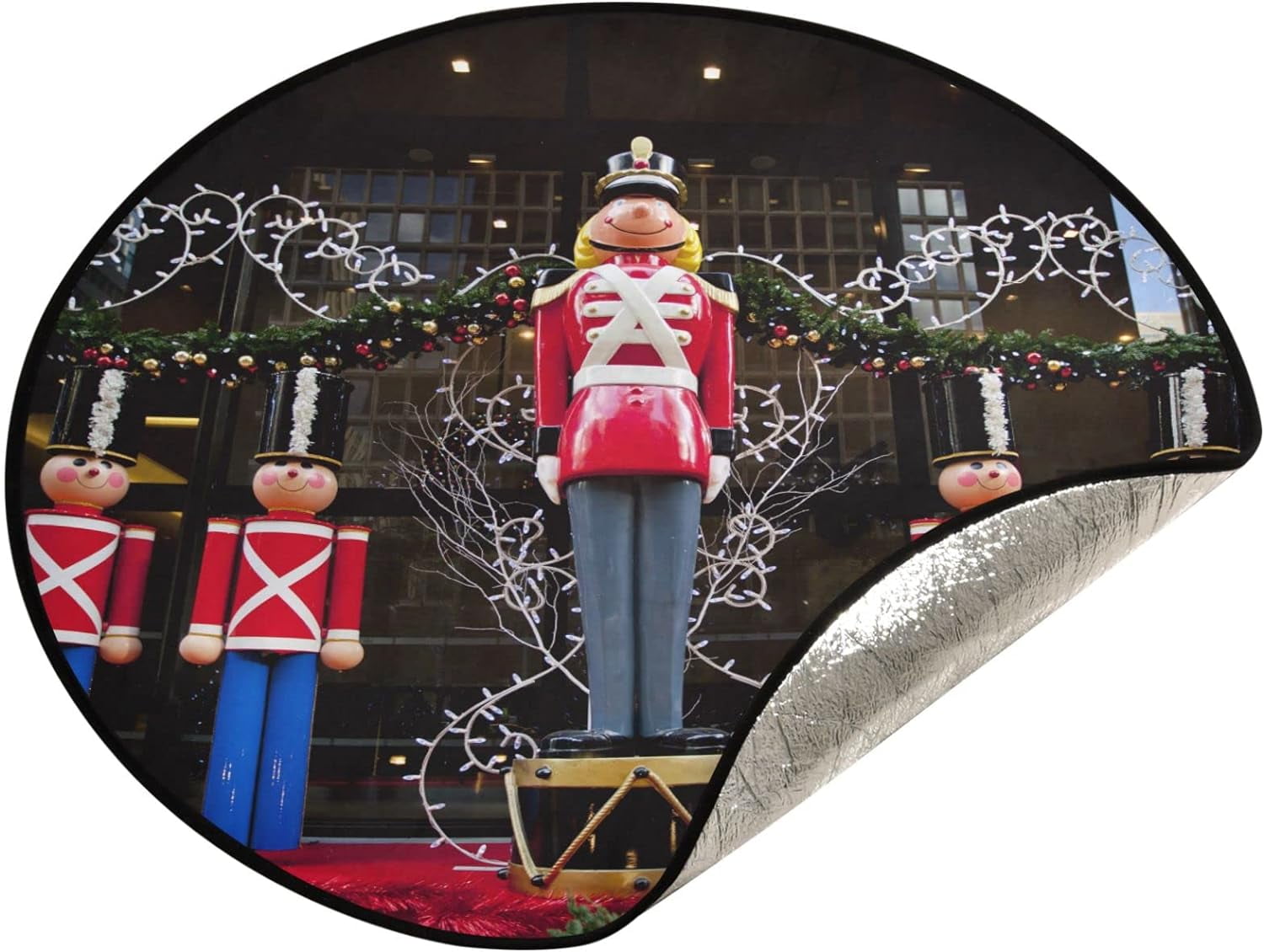 Coolnut Nutcracker Soldiers Cool Christmas Tree Mats Waterproof Tree ...