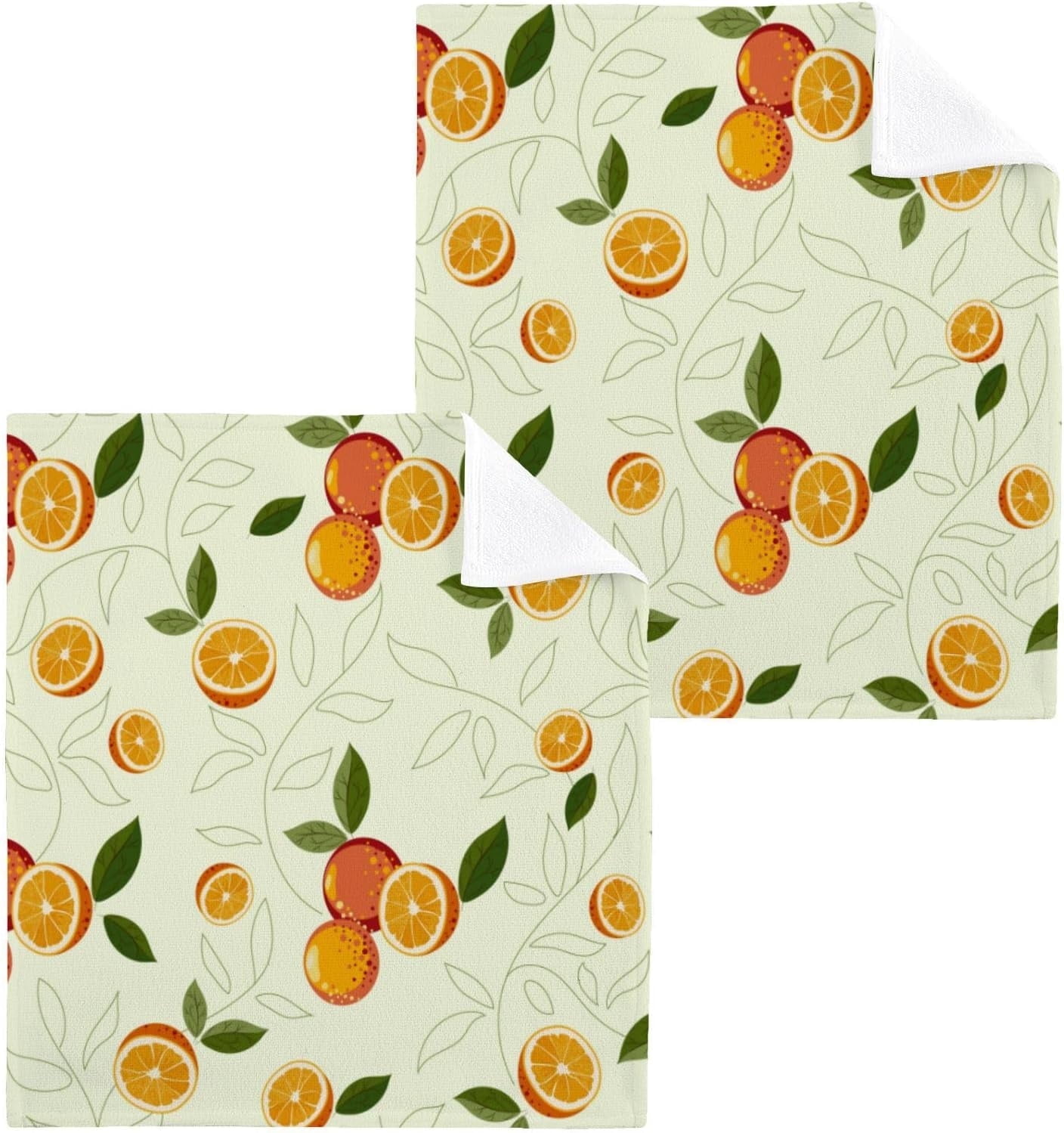 Coolnut Orange Washcloths 4 Pack, Highly Absorbent Soft Cotton ...