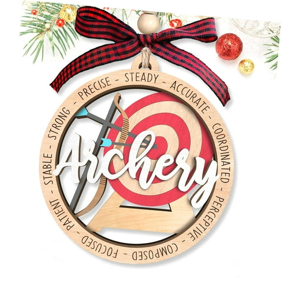 Coolnut Ornament Bow and Ornaments, Archer Ornaments for Christmas Tree ...