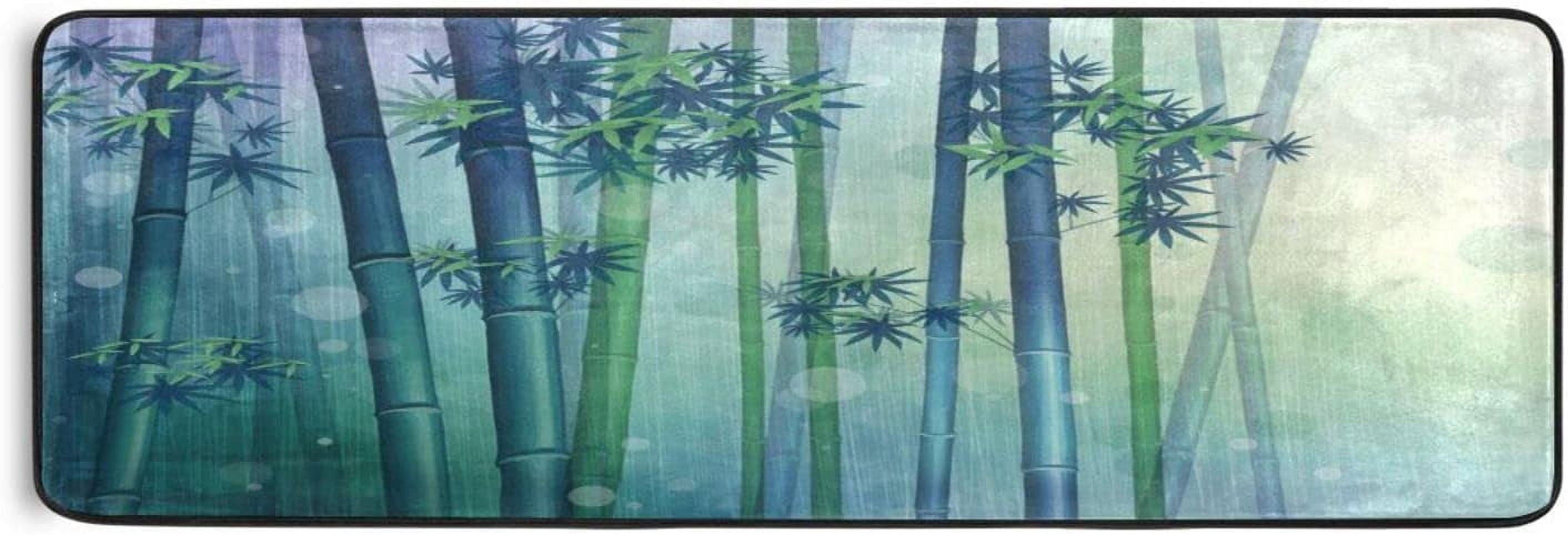 Coolnut Paint Bamboo Area Rug - 2' x 6' Washable Runner Rugs with ...