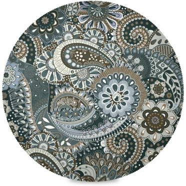 Placemats and Coasters Set of 6, Rose Golden Table Mat Pressed Round ...