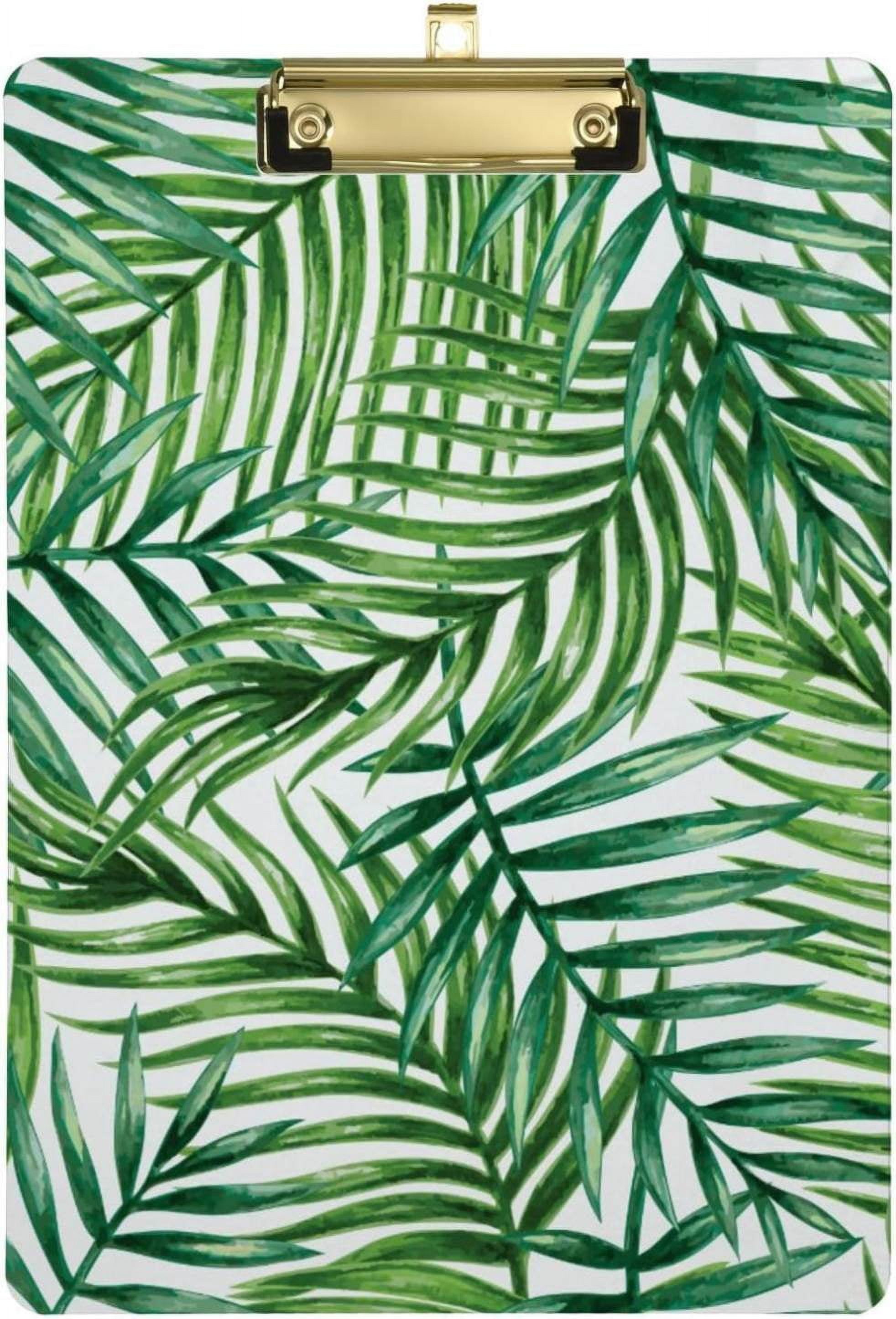 Coolnut Palm Leaf Clipboard, Acrylic Standard A4 Letter Size Clip Board ...