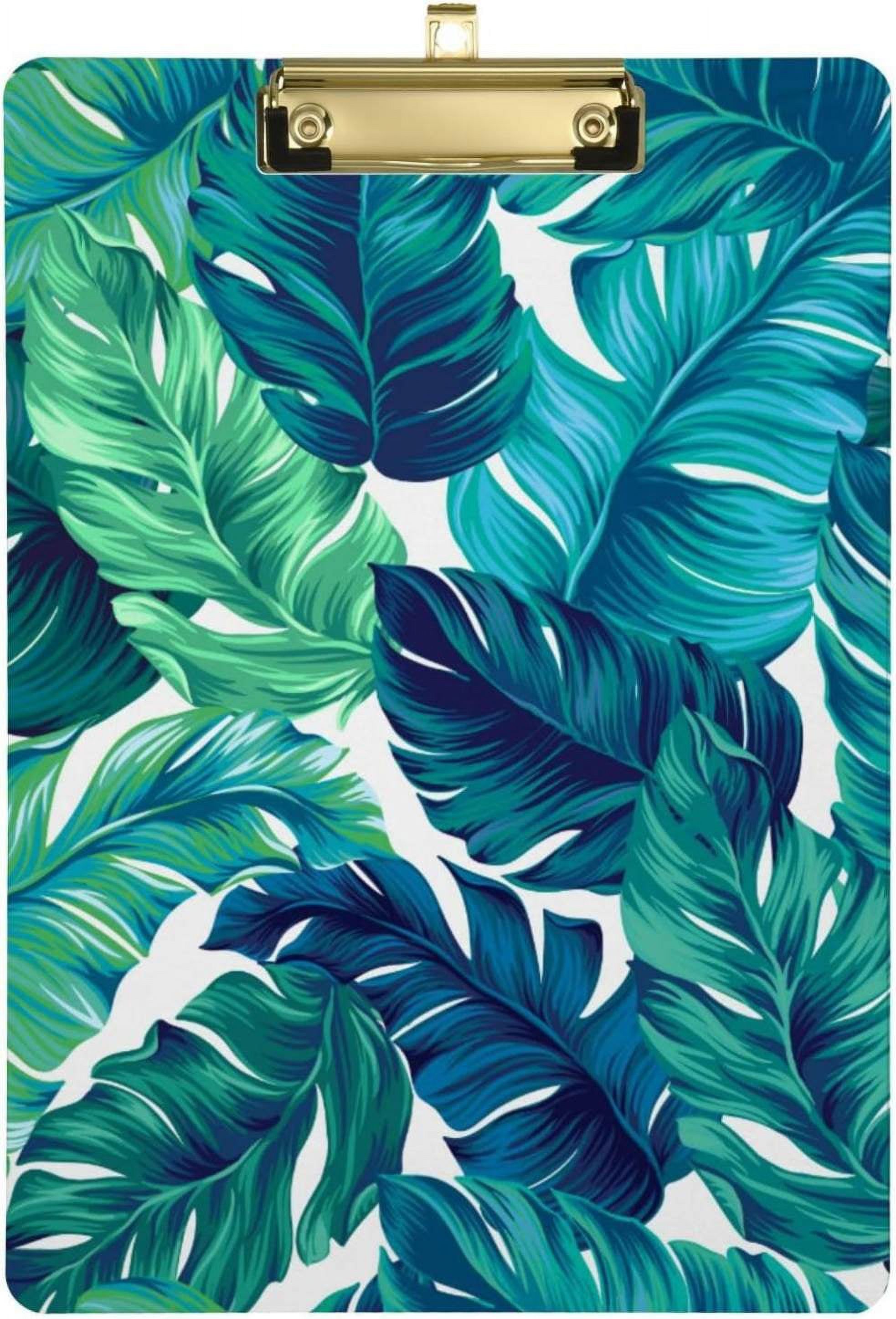 Coolnut Palm Leaf Clipboard, Acrylic Standard A4 Letter Size Clip Board ...